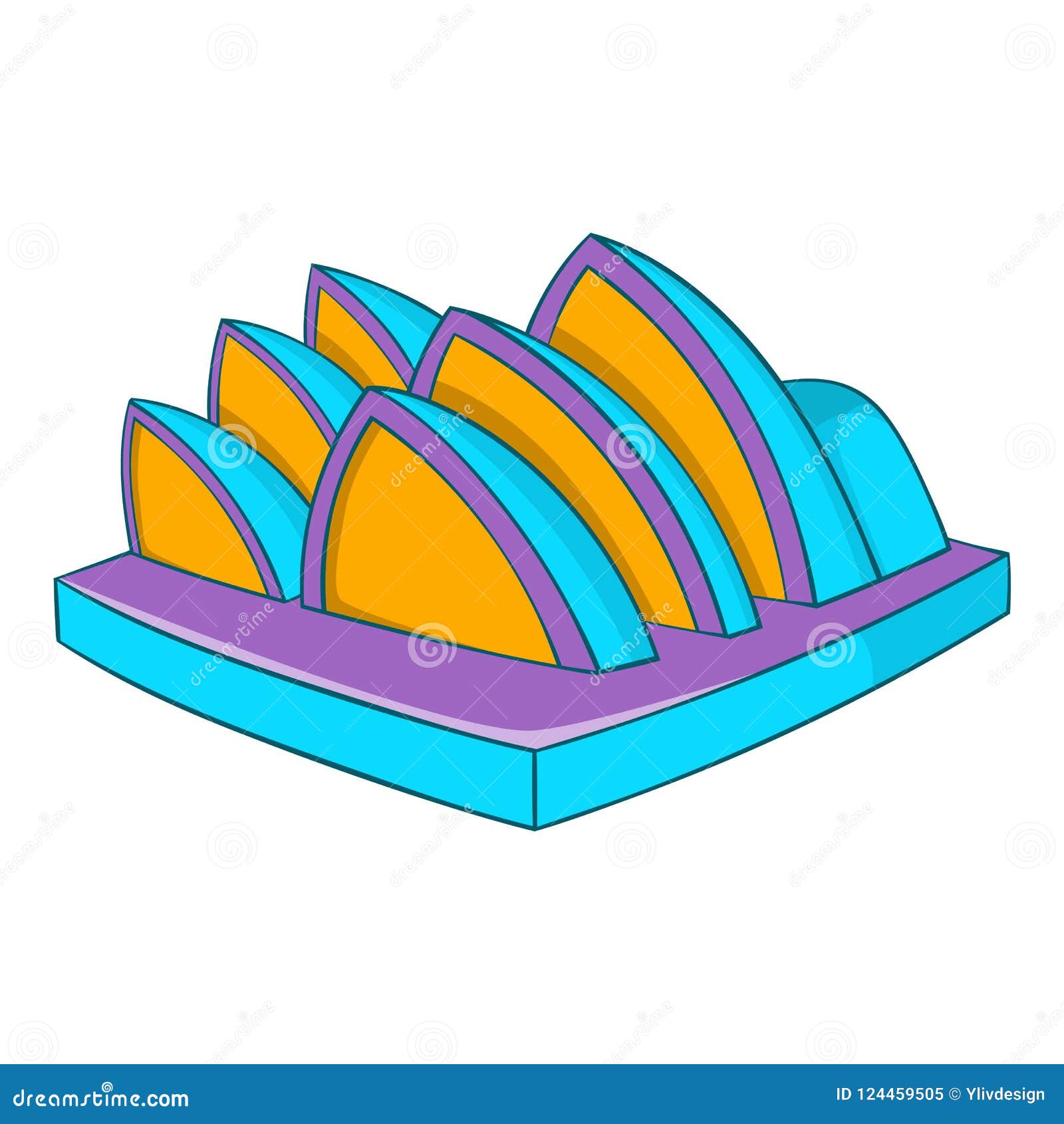 Opera Theater Icon, Cartoon Style Stock Illustration - Illustration of ...