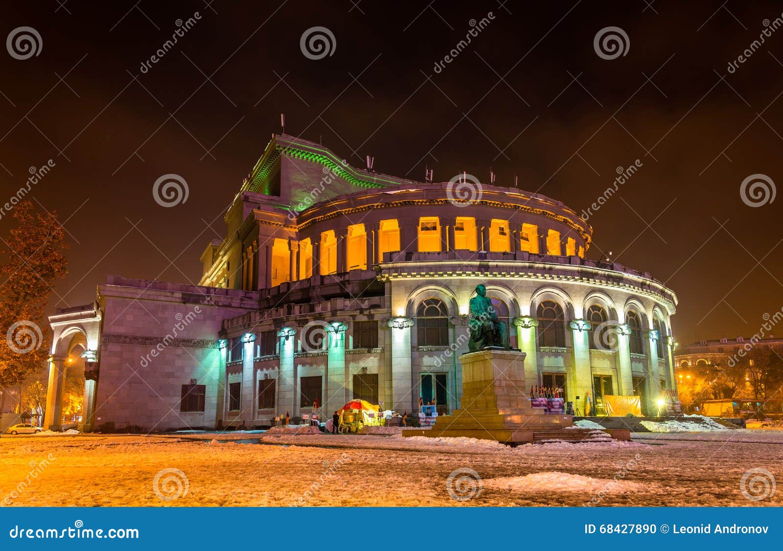 Opera theater in Yerevan stock photo. Image of decoration - 68427890