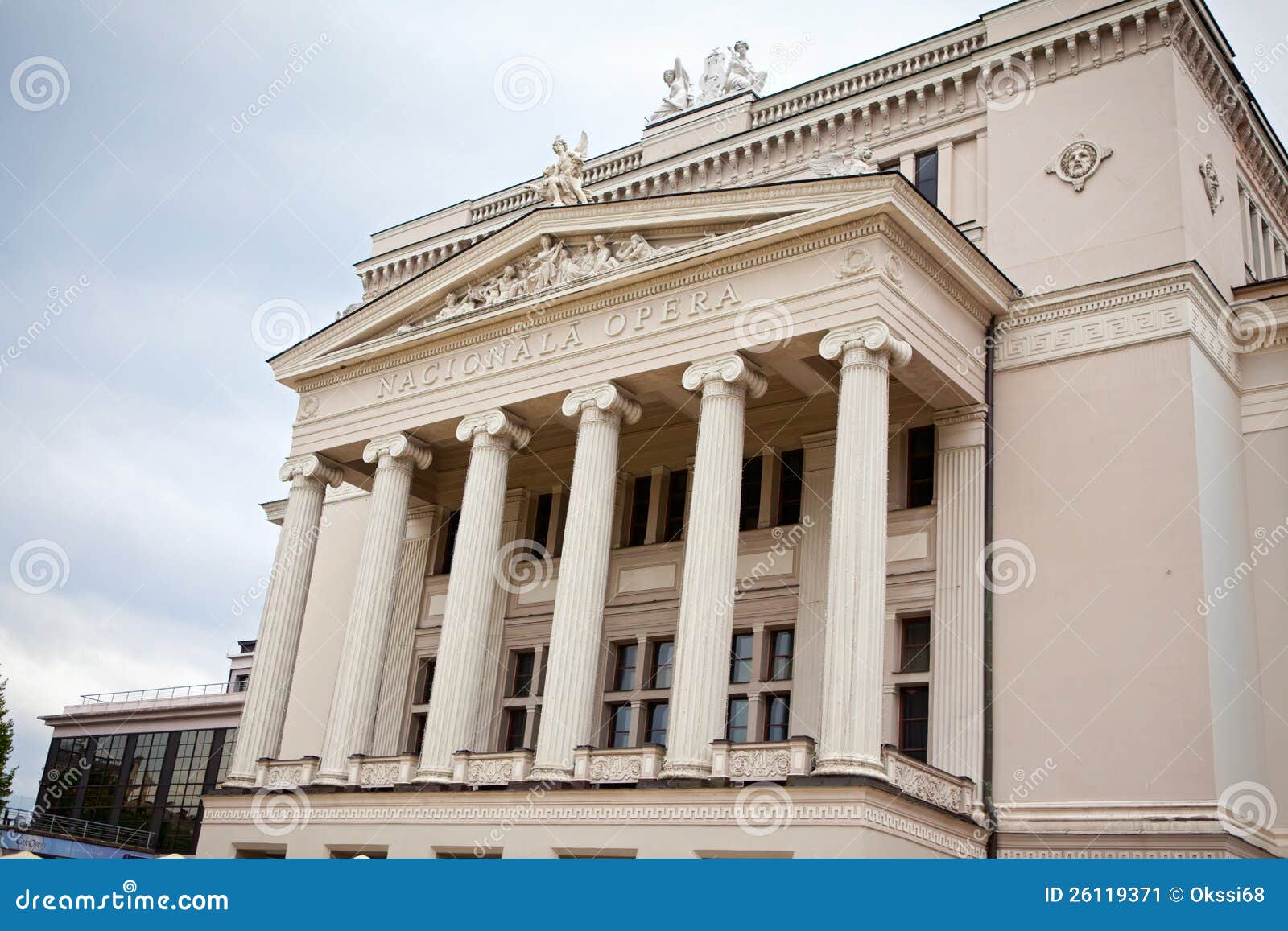 Opera theatre in Riga stock image. Image of national - 26119371