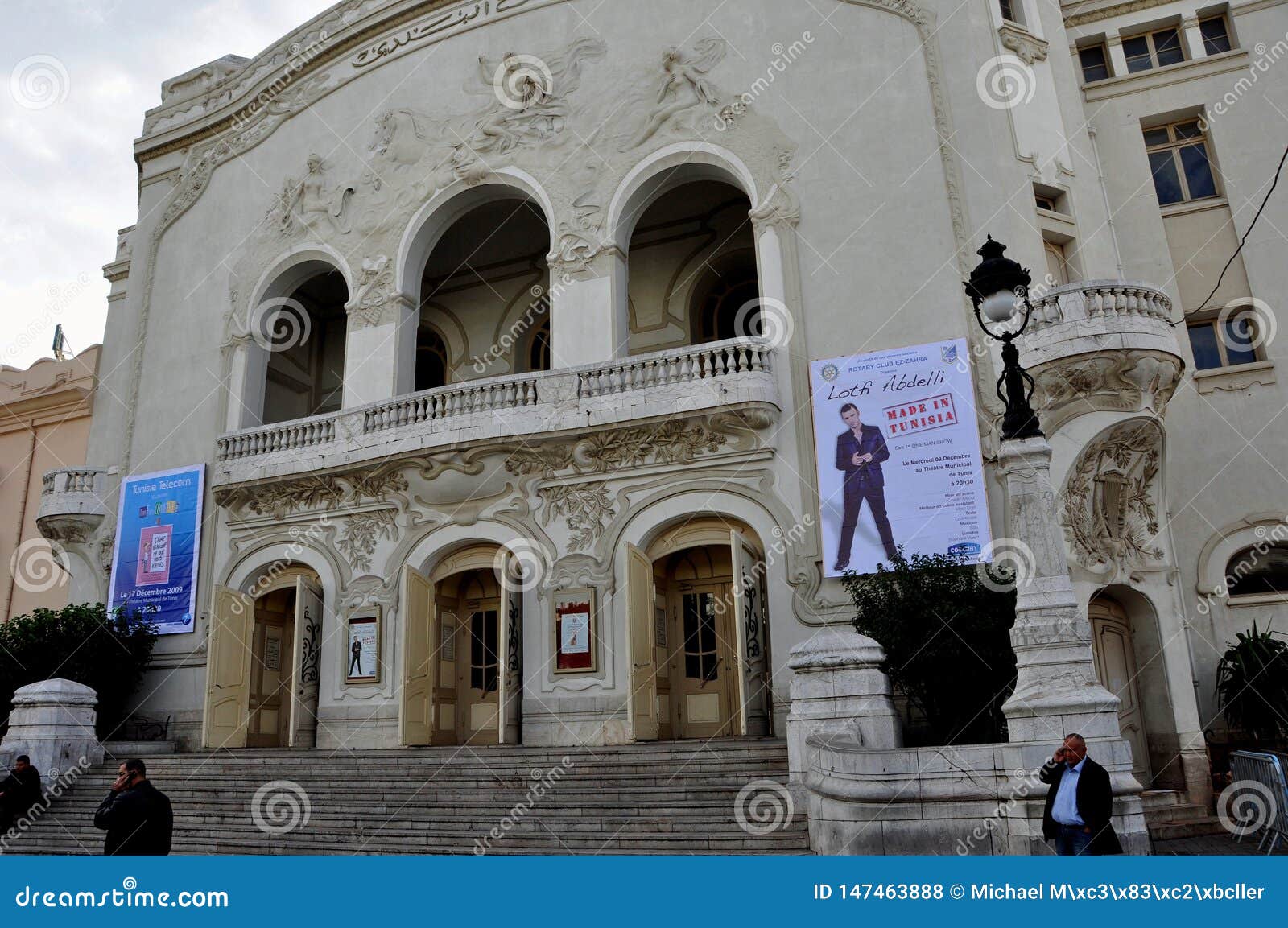 Tunisia: the Opera in the Capital City Tunis Editorial Stock Photo ...