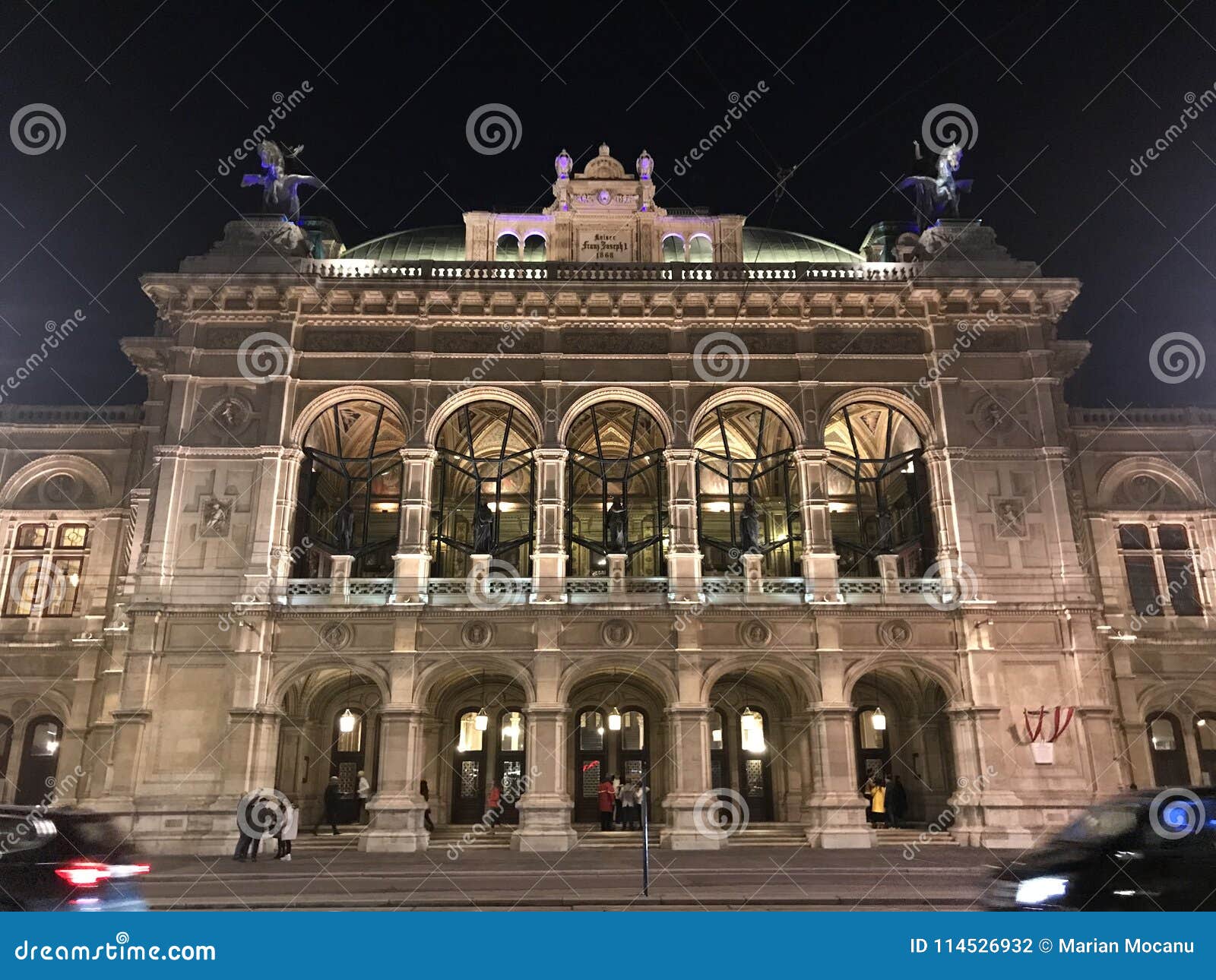 The Opera of Vienna by Night Editorial Photography - Image of ...