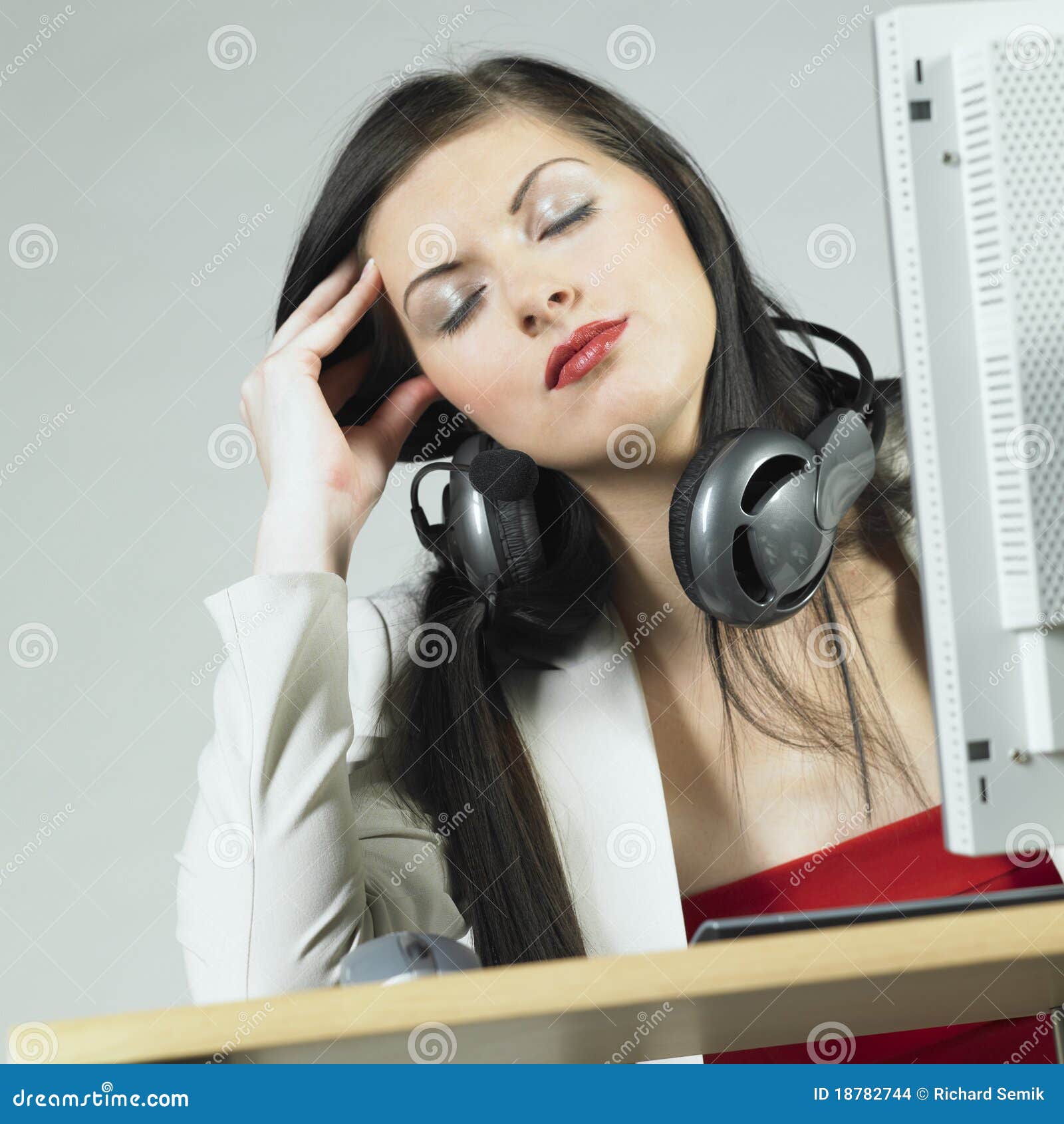 Operador foto de archivo. Imagen de representante, oficina - 18782744