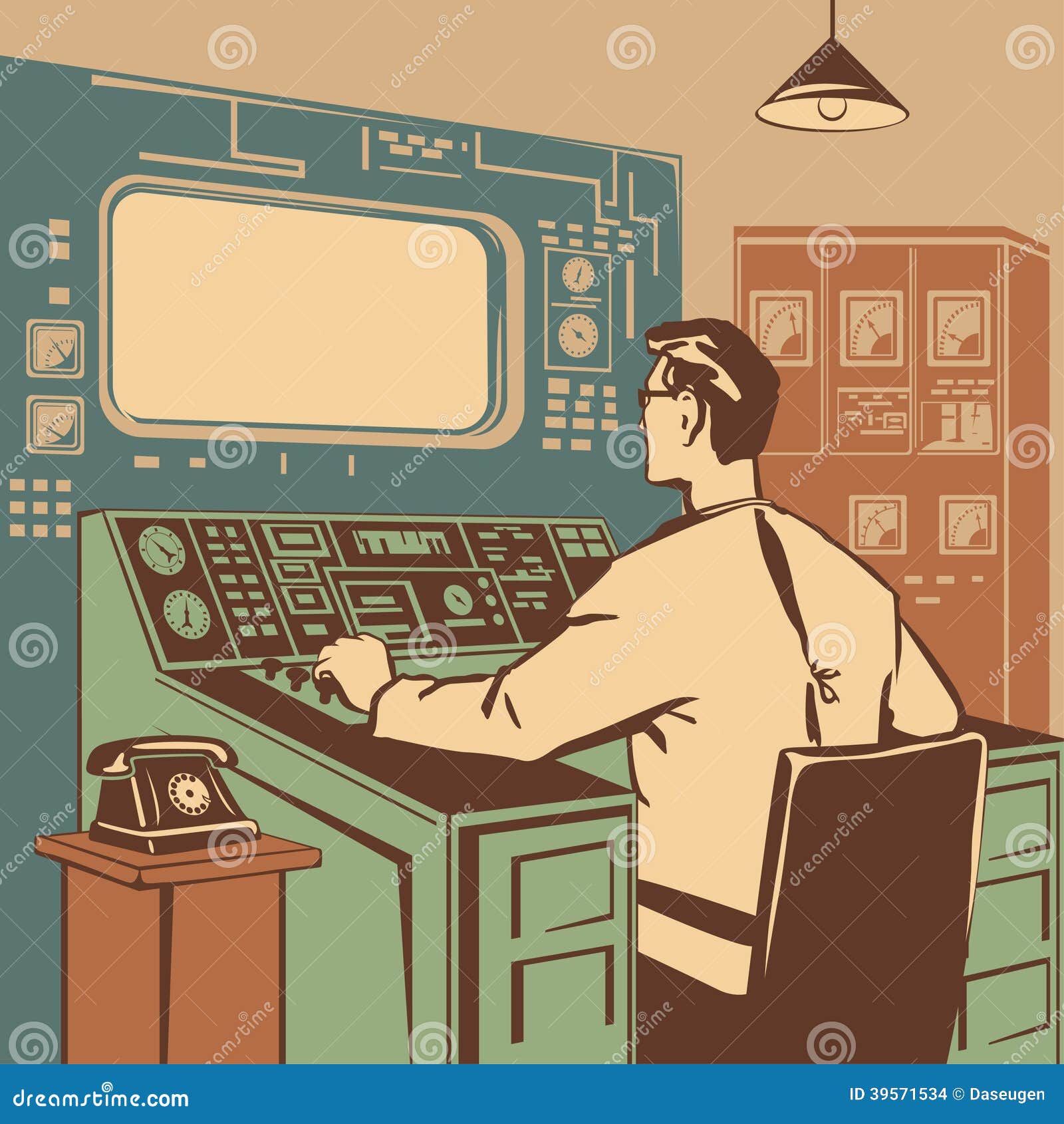 Operador ilustración del vector. Ilustración de operador - 39571534