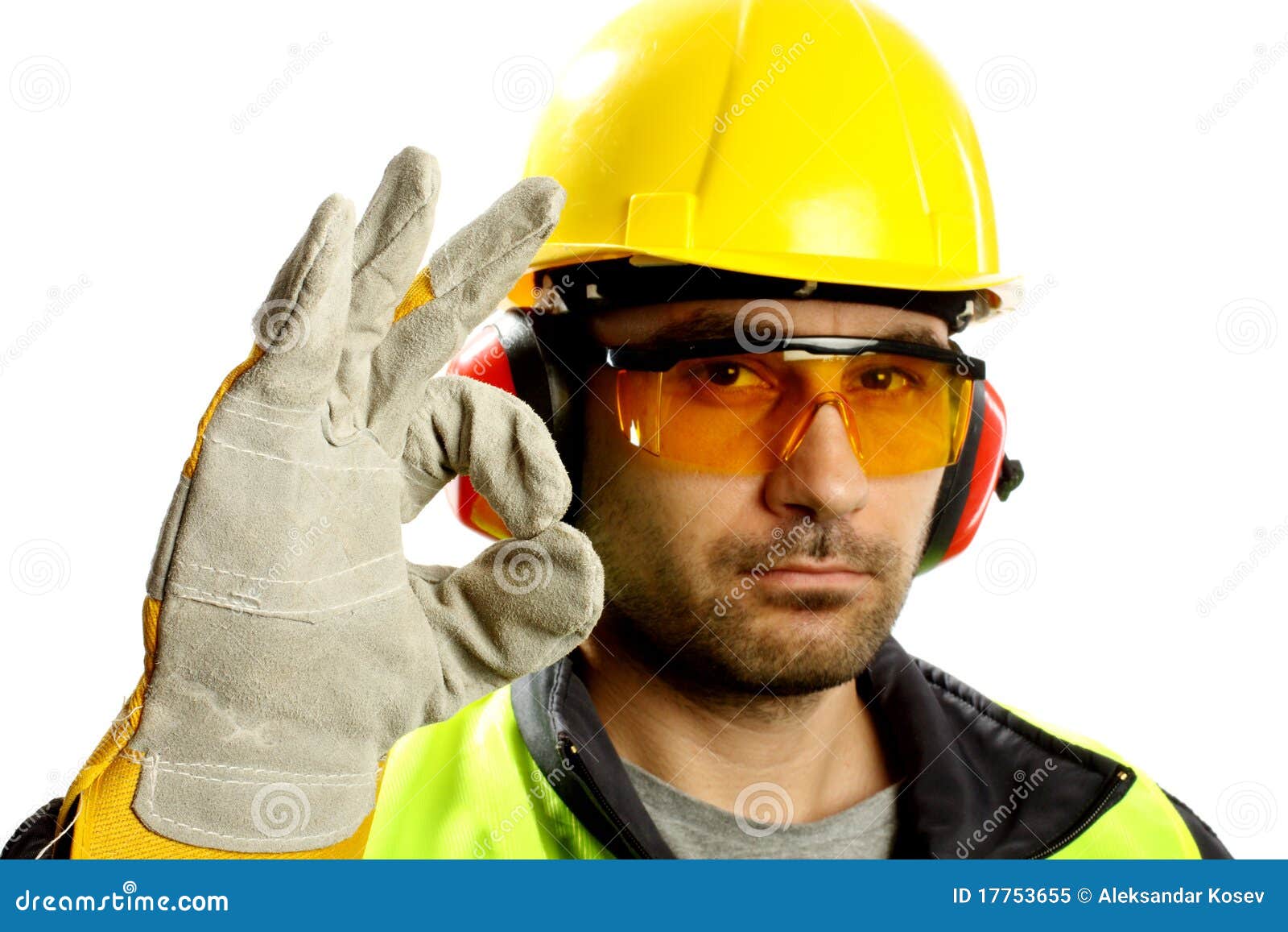 Operaio immagine stock. Immagine di sicuro, pollice, isolato - 17753655