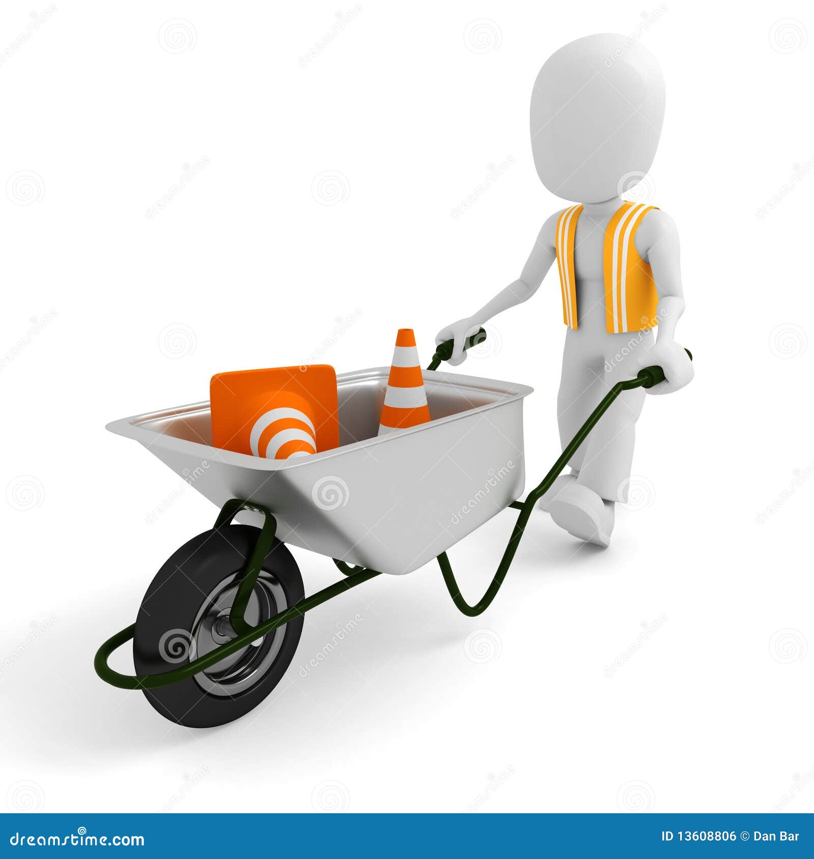 Operaio dell'uomo 3d illustrazione di stock. Illustrazione di capo ...