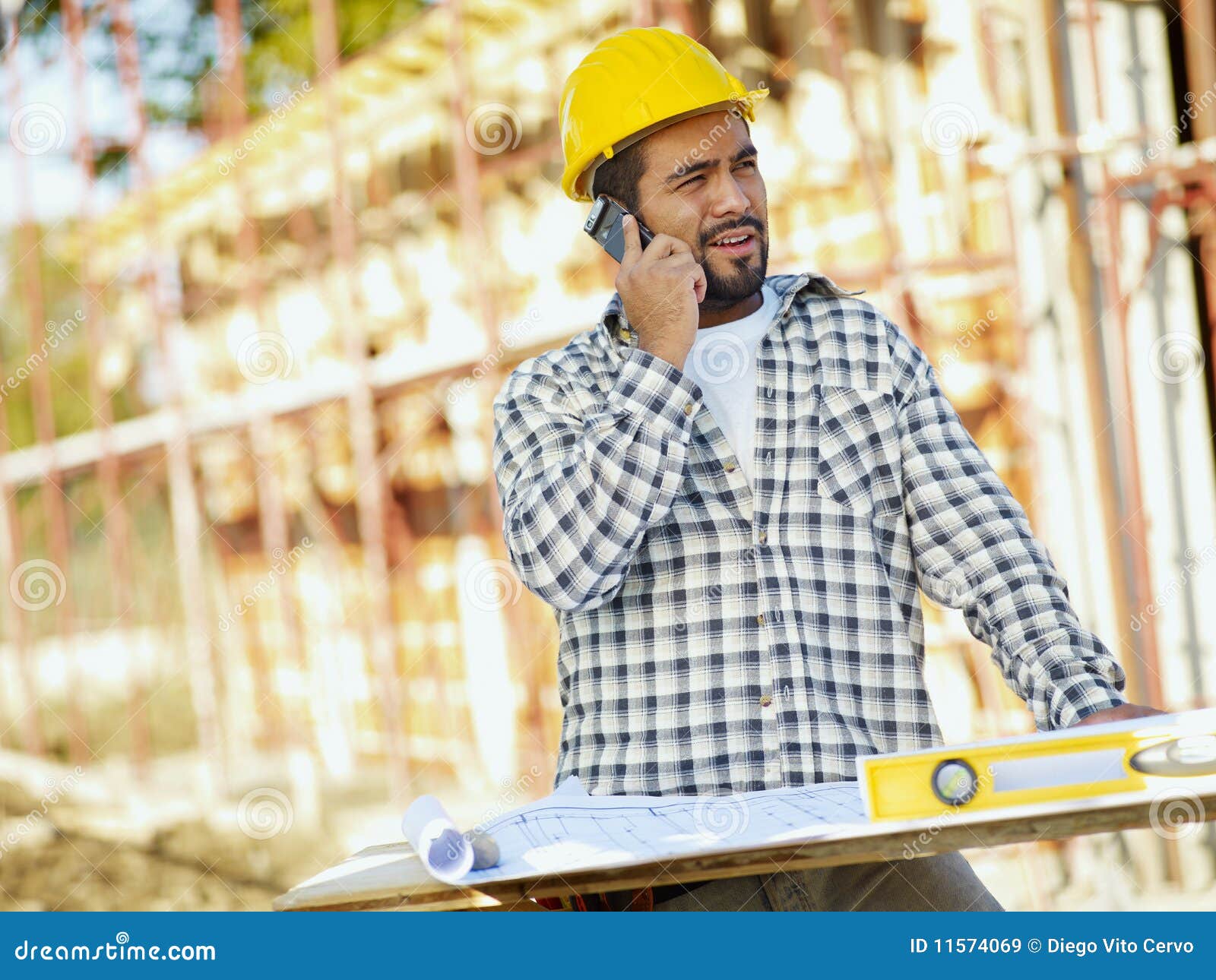 Operaio di costruzione immagine stock. Immagine di fronte - 11574069