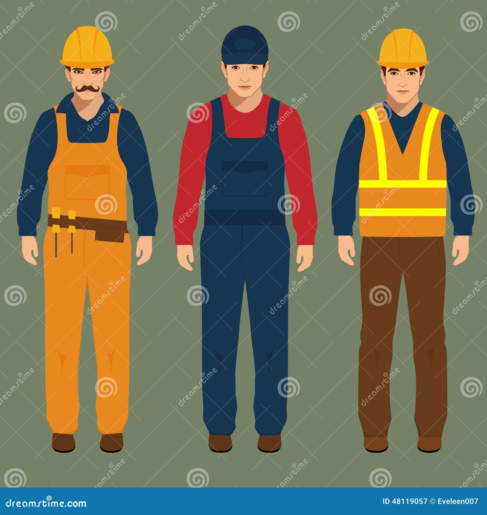 Operaio di costruzione illustrazione vettoriale. Illustrazione di ...