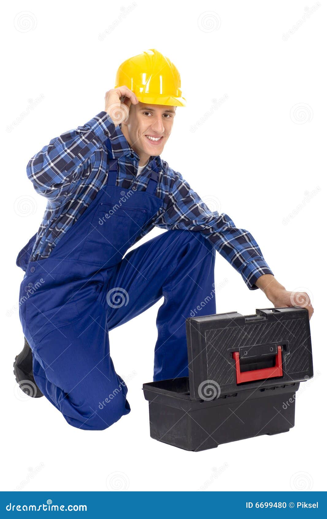 Operaio di costruzione fotografia stock. Immagine di sorriso - 6699480