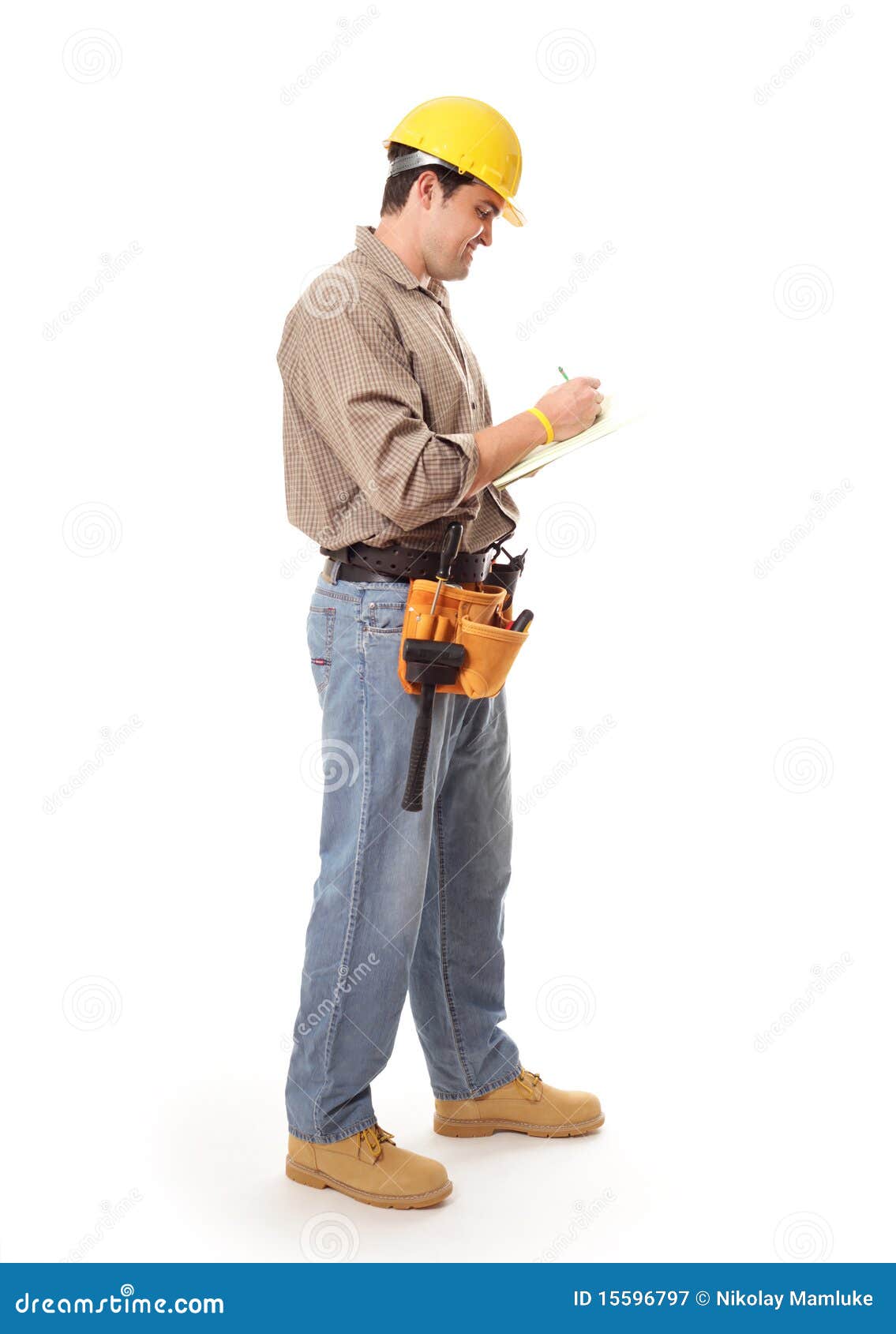 Operaio Di Costruzione Integrale Immagine Stock - Immagine di isolato ...