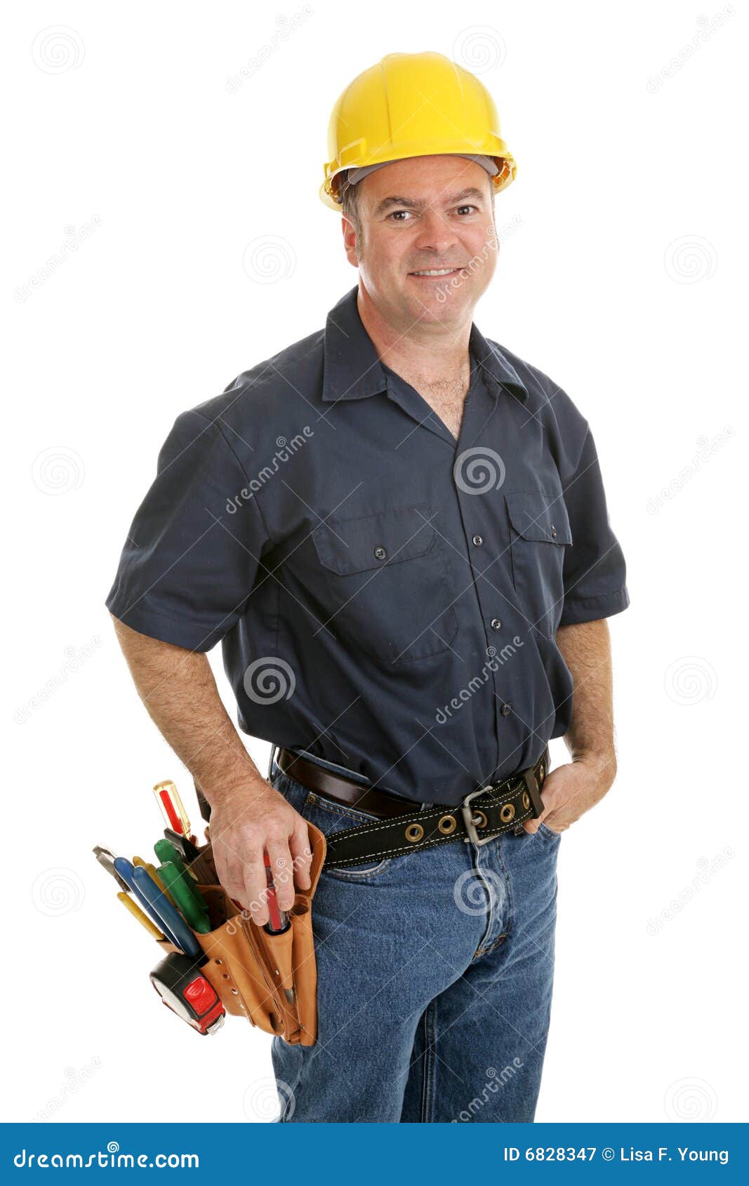 Operaio Di Costruzione Medio Immagine Stock - Immagine di professione ...