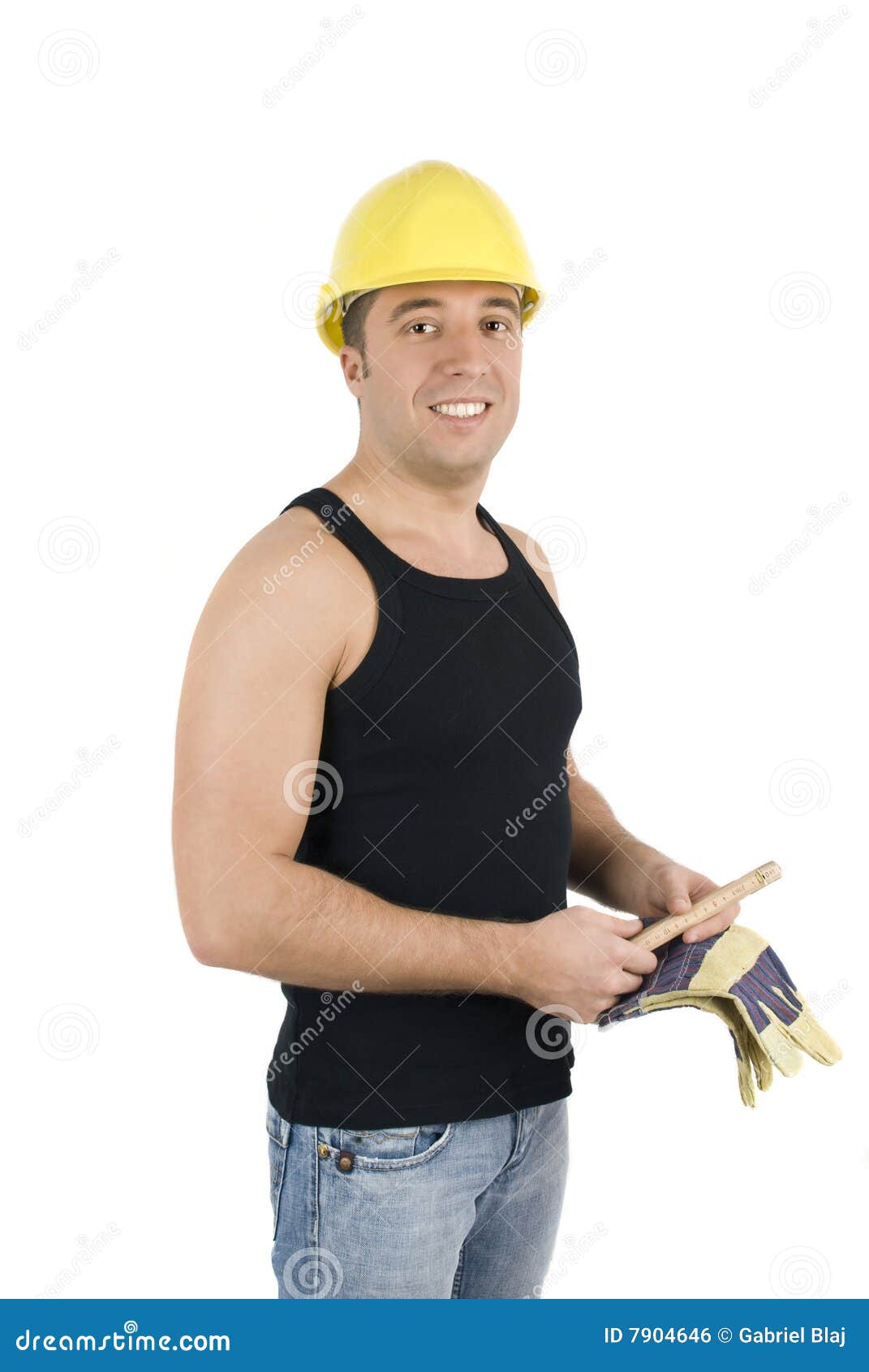 Operaio felice fotografia stock. Immagine di ragazzo, felice - 7904646