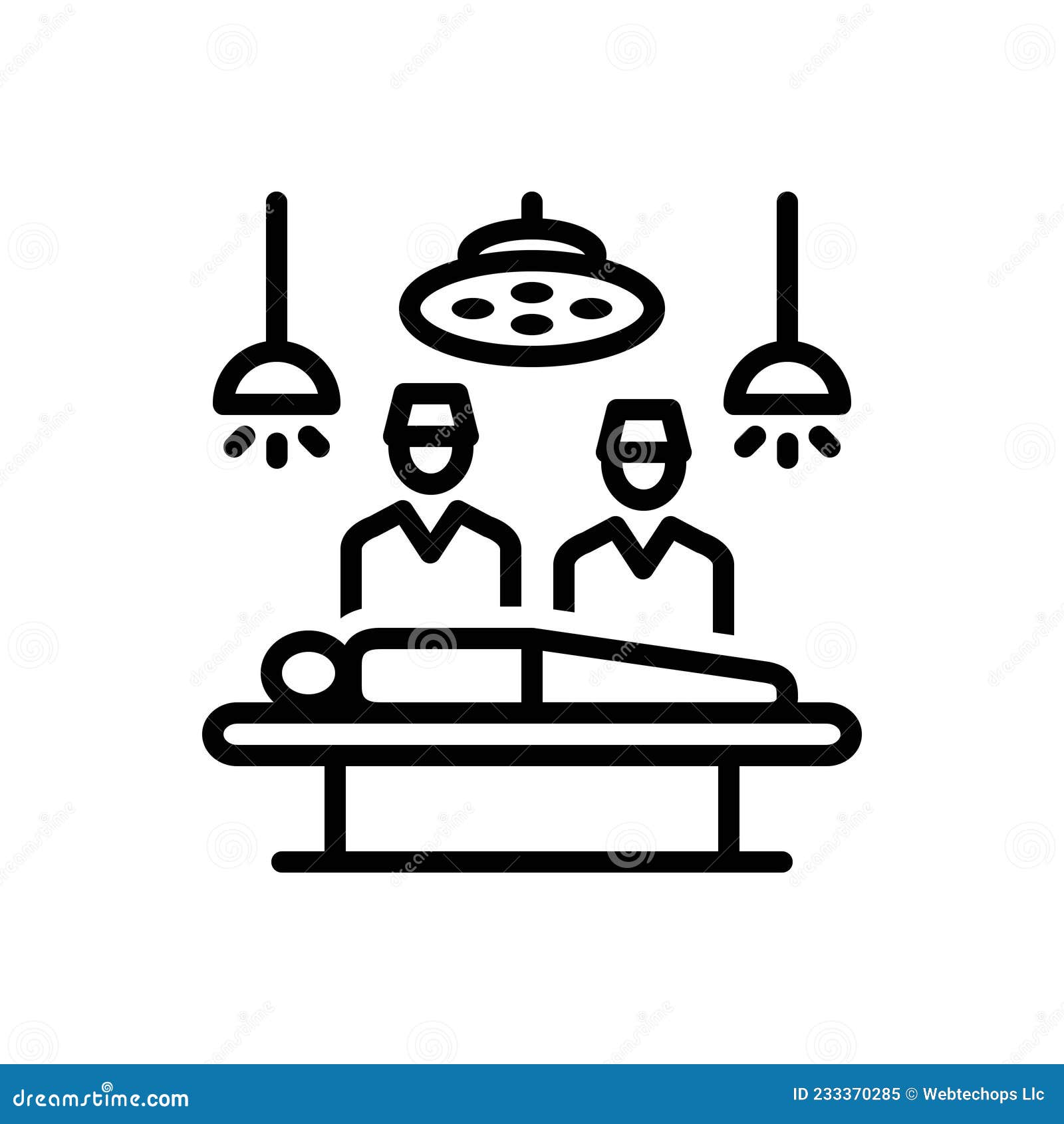 Black Line Icon for Operated, Surgery and Hospital Stock Vector ...