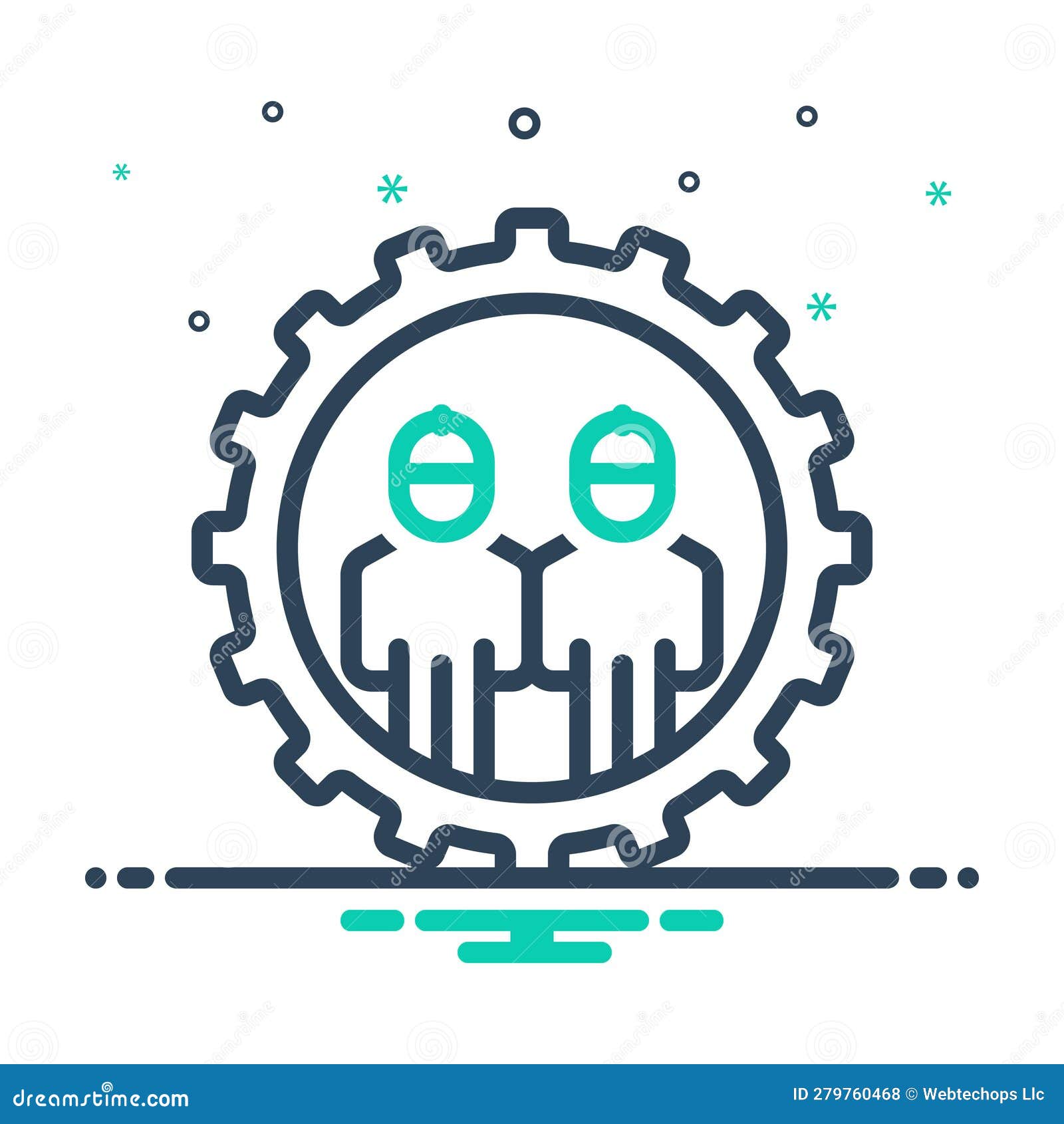 Mix Icon For Operates, Work And Setting Vector Illustration ...