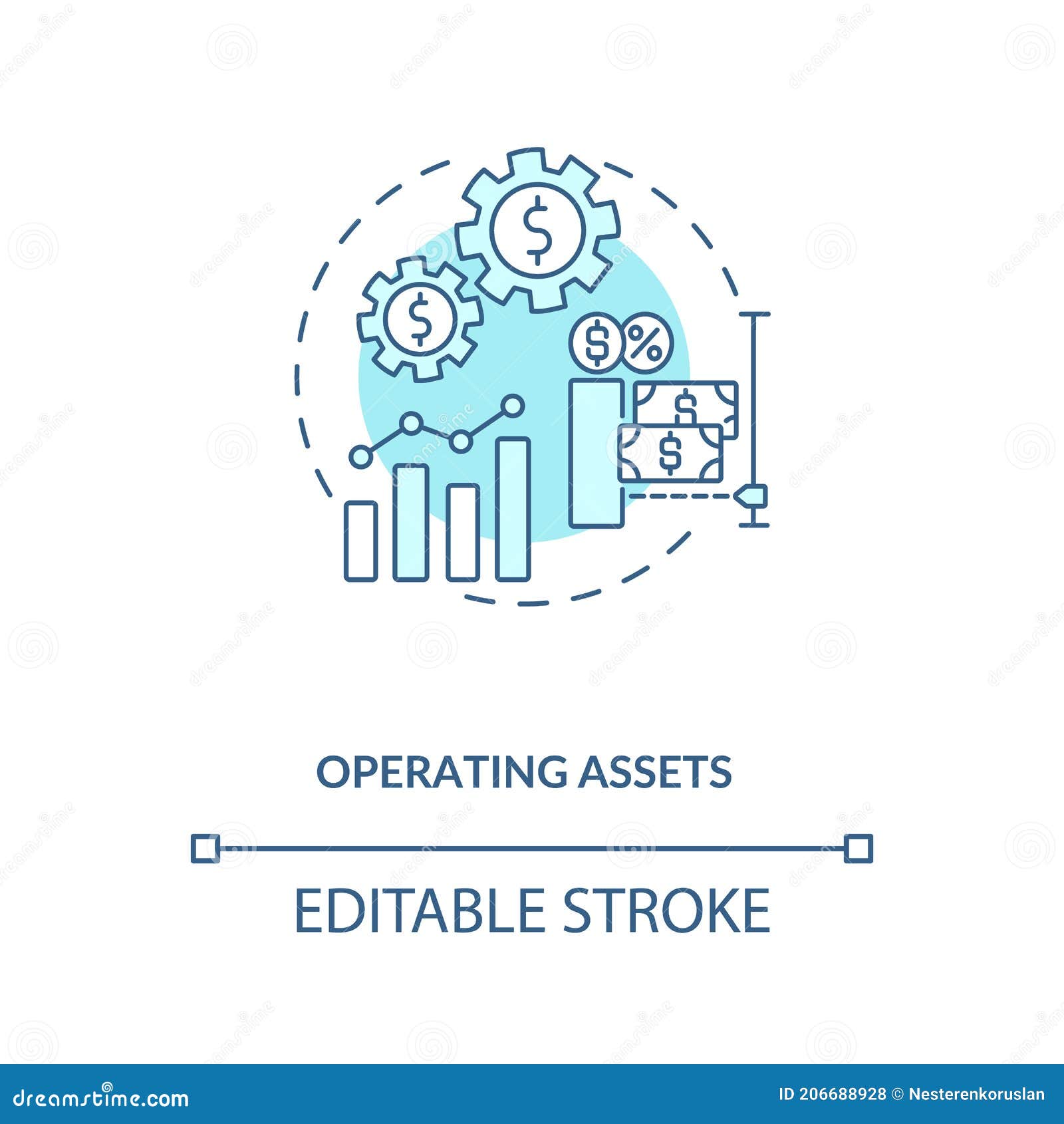 Operating Assets Concept Icon Stock Illustration - Illustration of ...