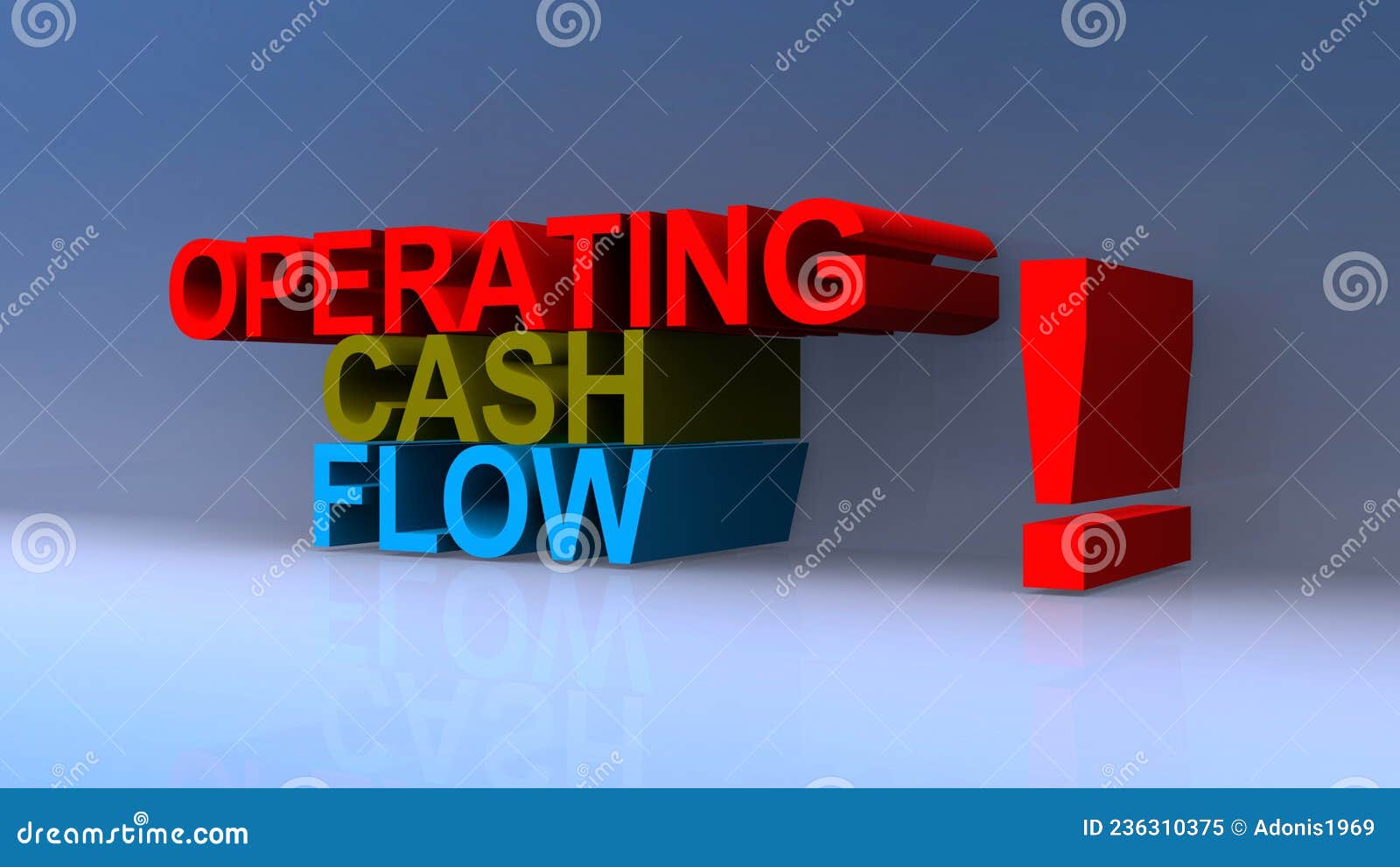 Operating Cash Flow on Blue Stock Illustration - Illustration of ...