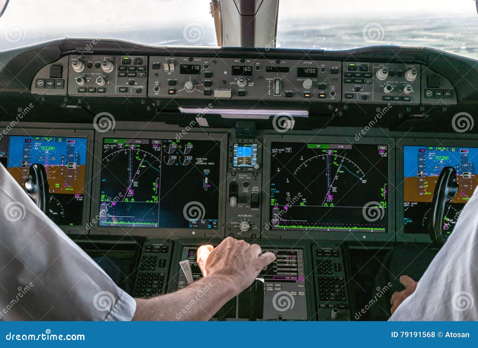 Operating a Commercial Aircraft Stock Photo - Image of altitude ...