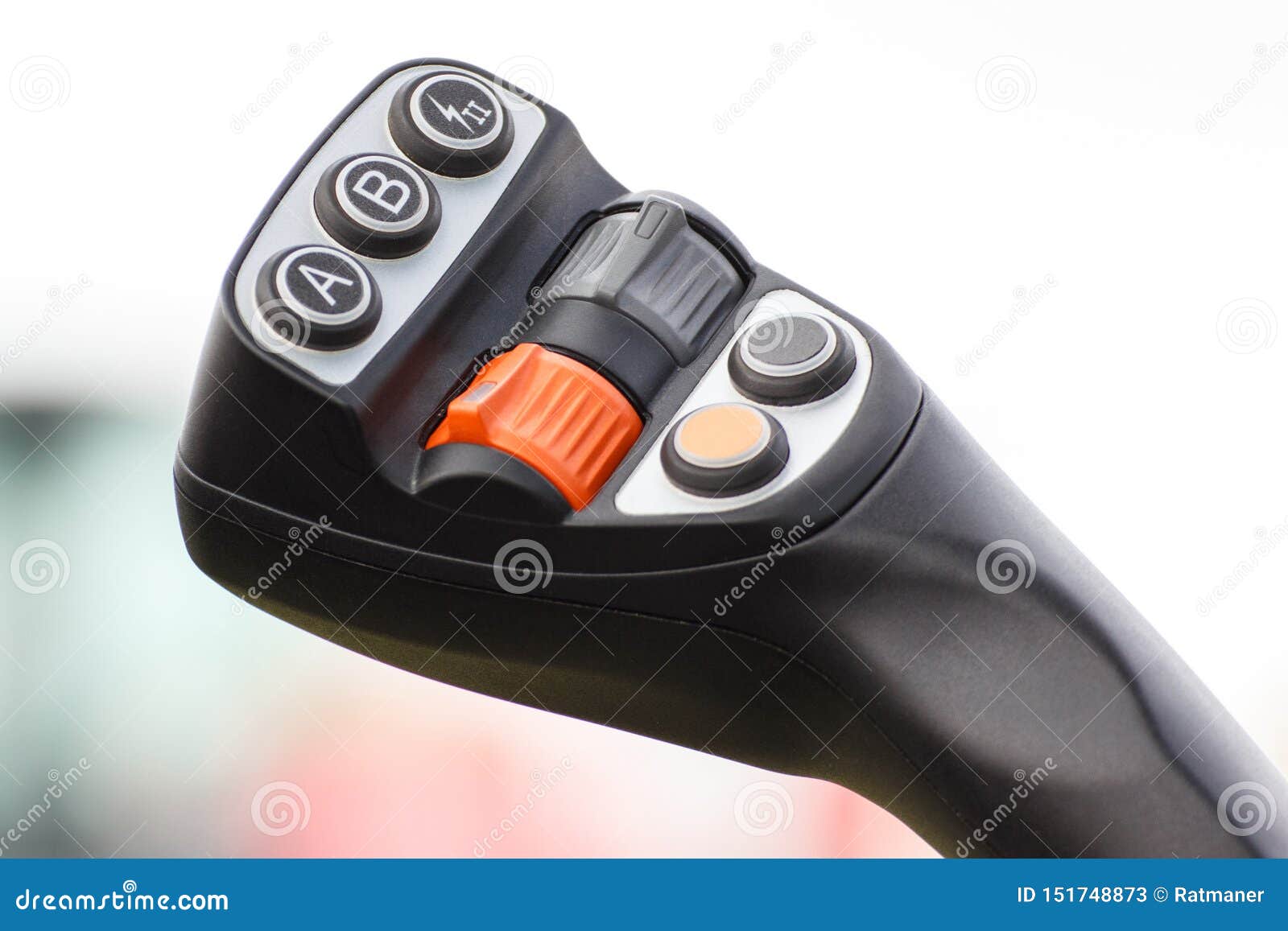 Operating Control Panel with Buttons in Agricultural or Industrial ...