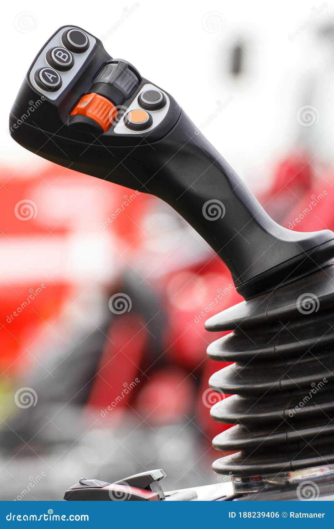 Operating Control Panel with Buttons in Agricultural Machine Stock ...