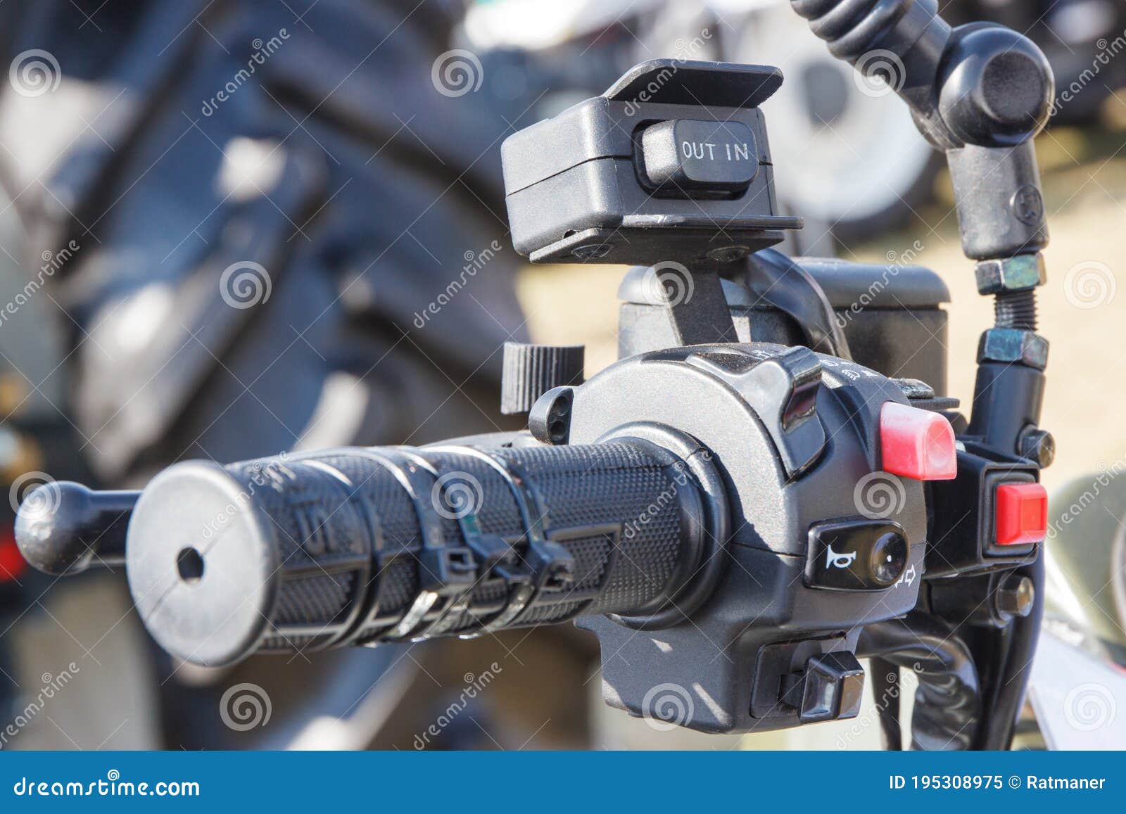 Operating Control Panel with Buttons in Quad or Motorcycle Stock Image ...