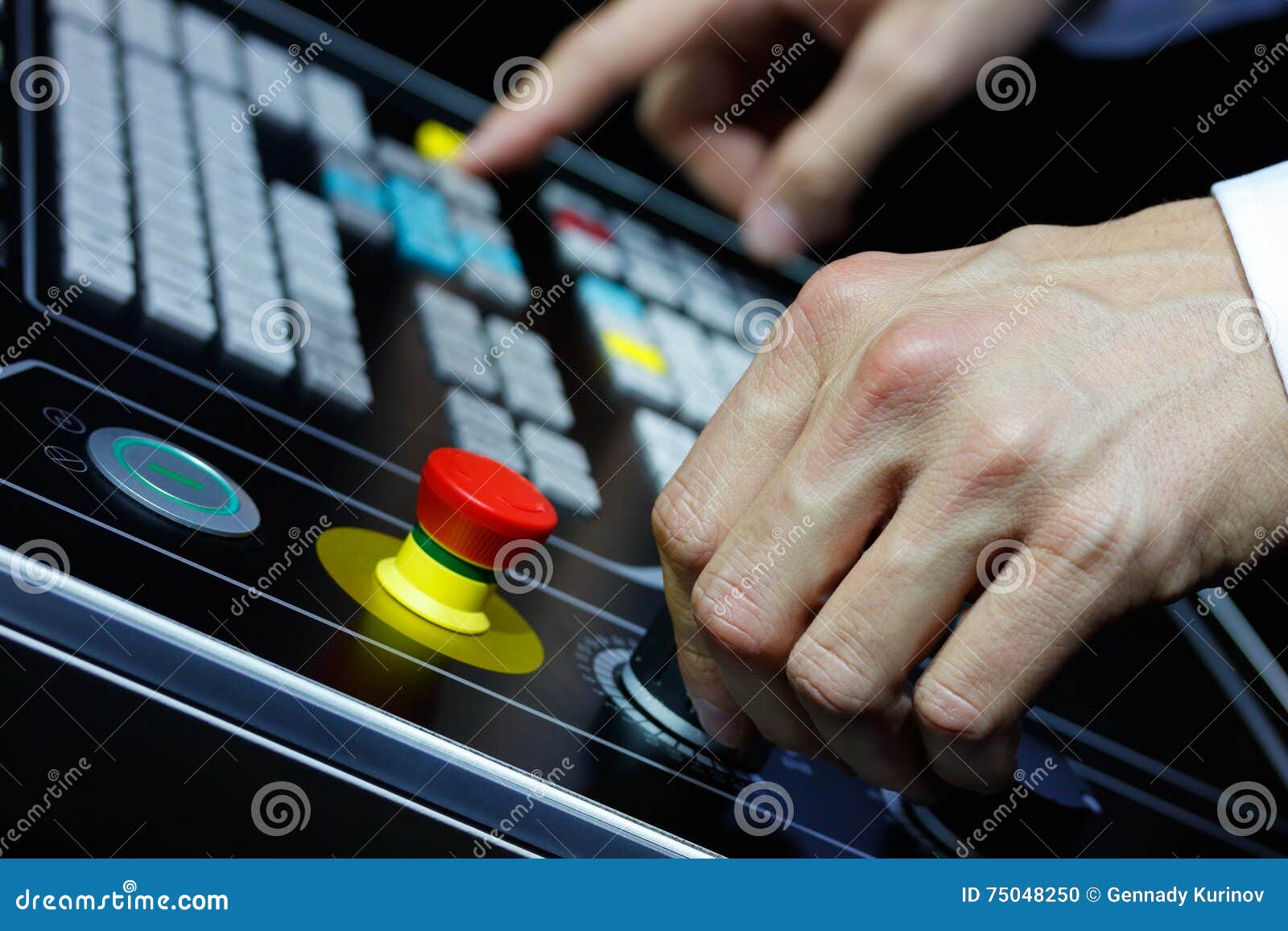 Operating Controls of the Cnc Machining Center Stock Photo - Image of ...