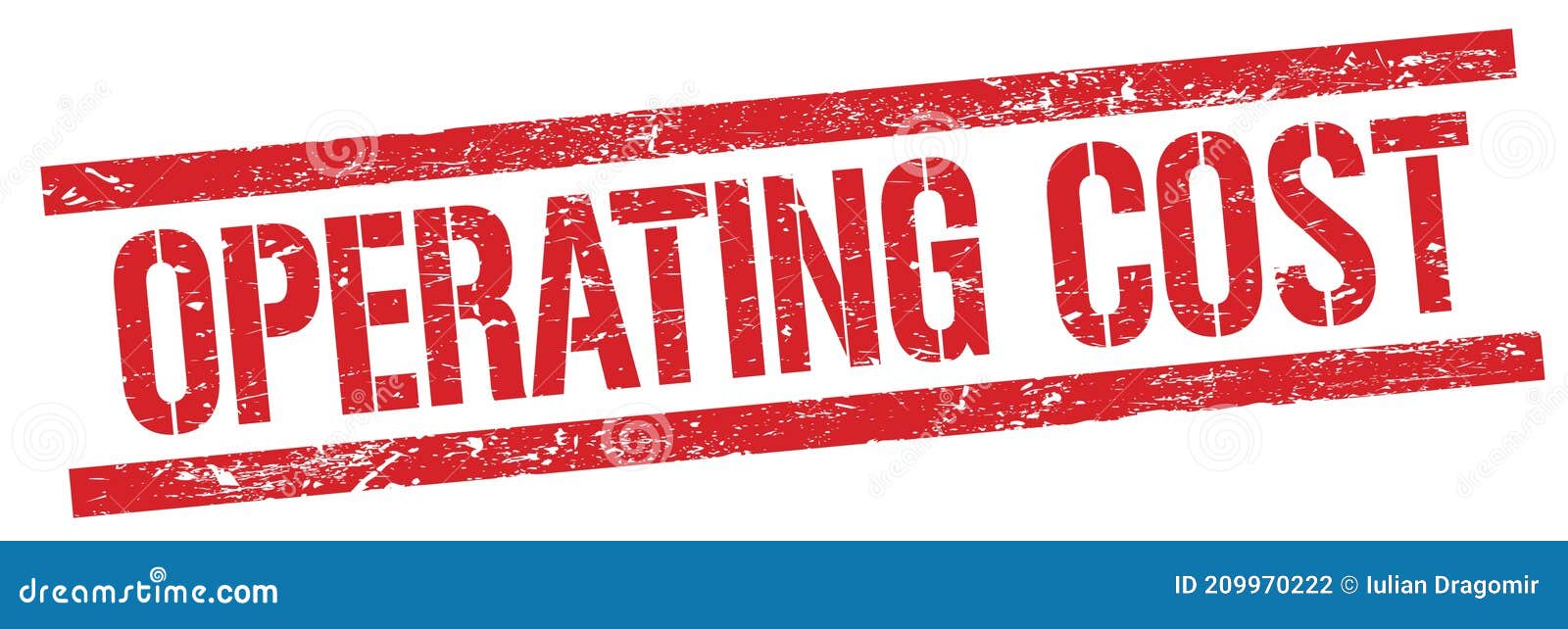 OPERATING COST Text on Red Grungy Rectangle Stamp Stock Illustration ...