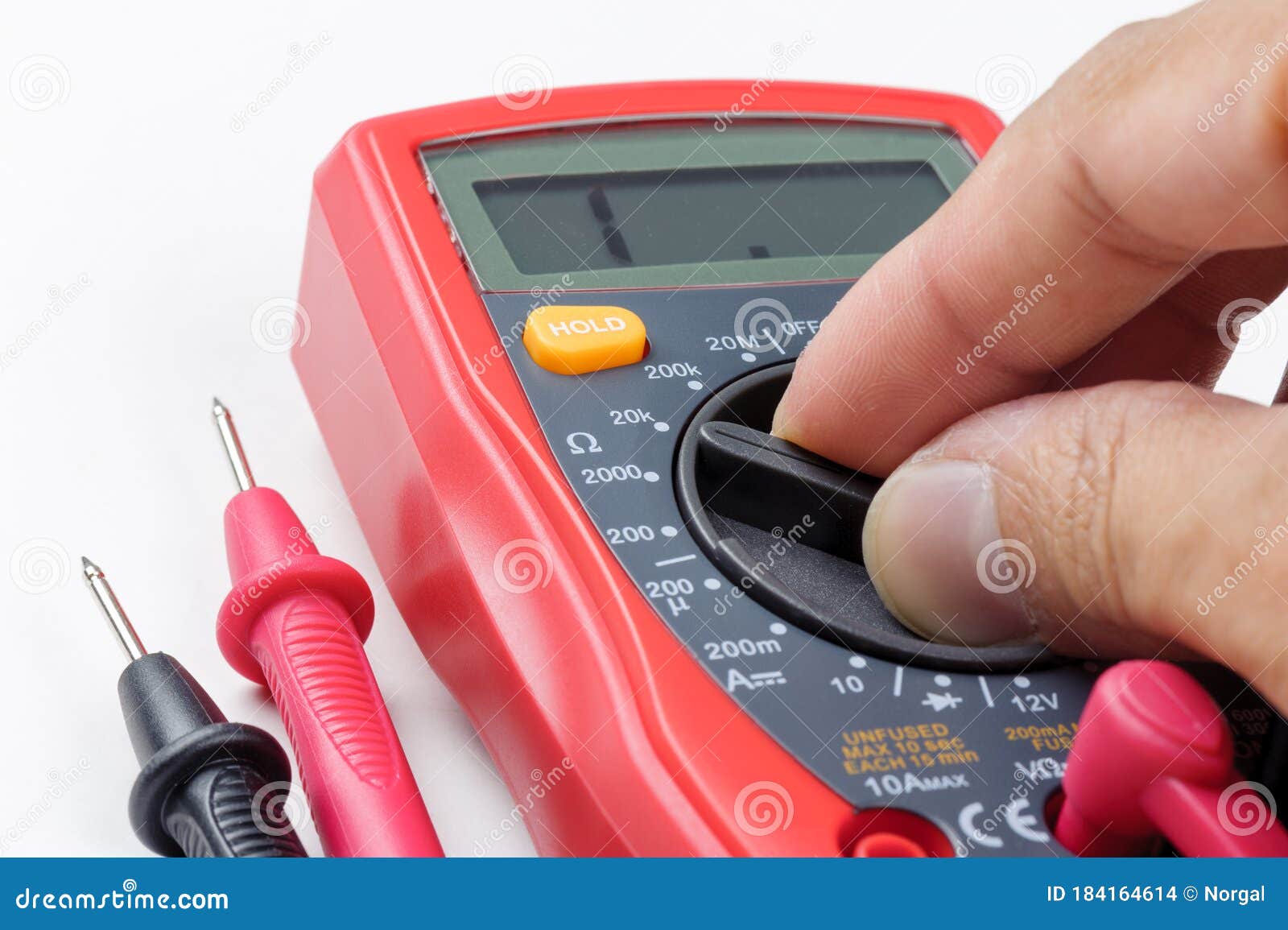 Operating Digital Multimeter Stock Photo - Image of meter, instrument ...