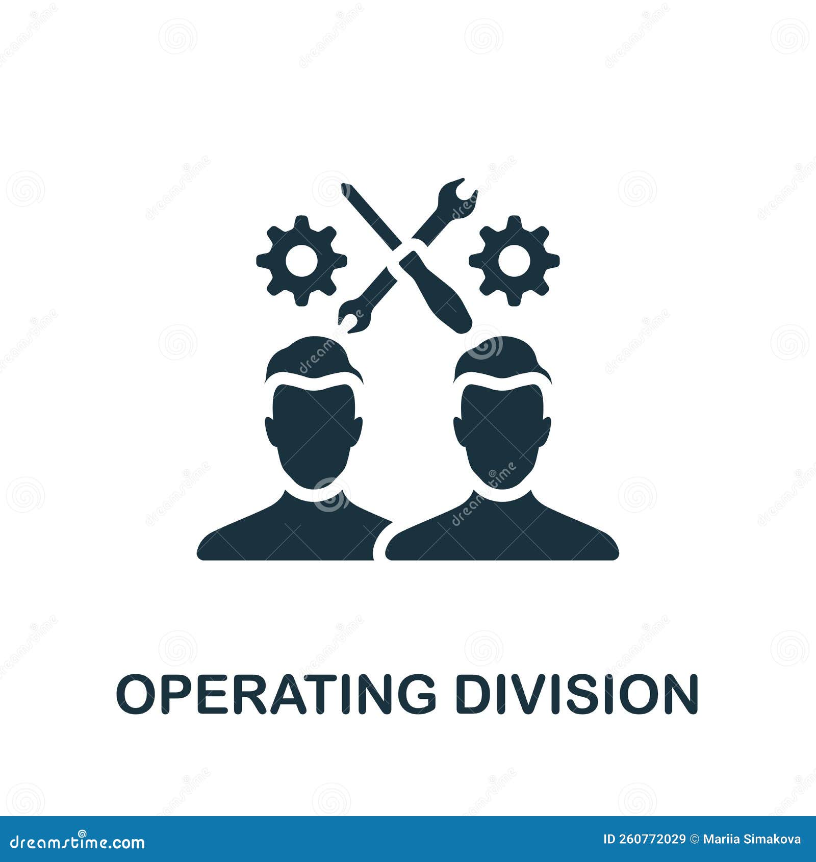 Operating Division Icon. Monochrome Simple Company Structure Icon for ...