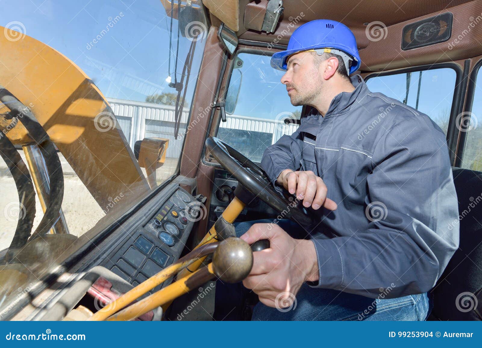 Operating Heavy Building Equipment Stock Photo - Image of backhoe ...