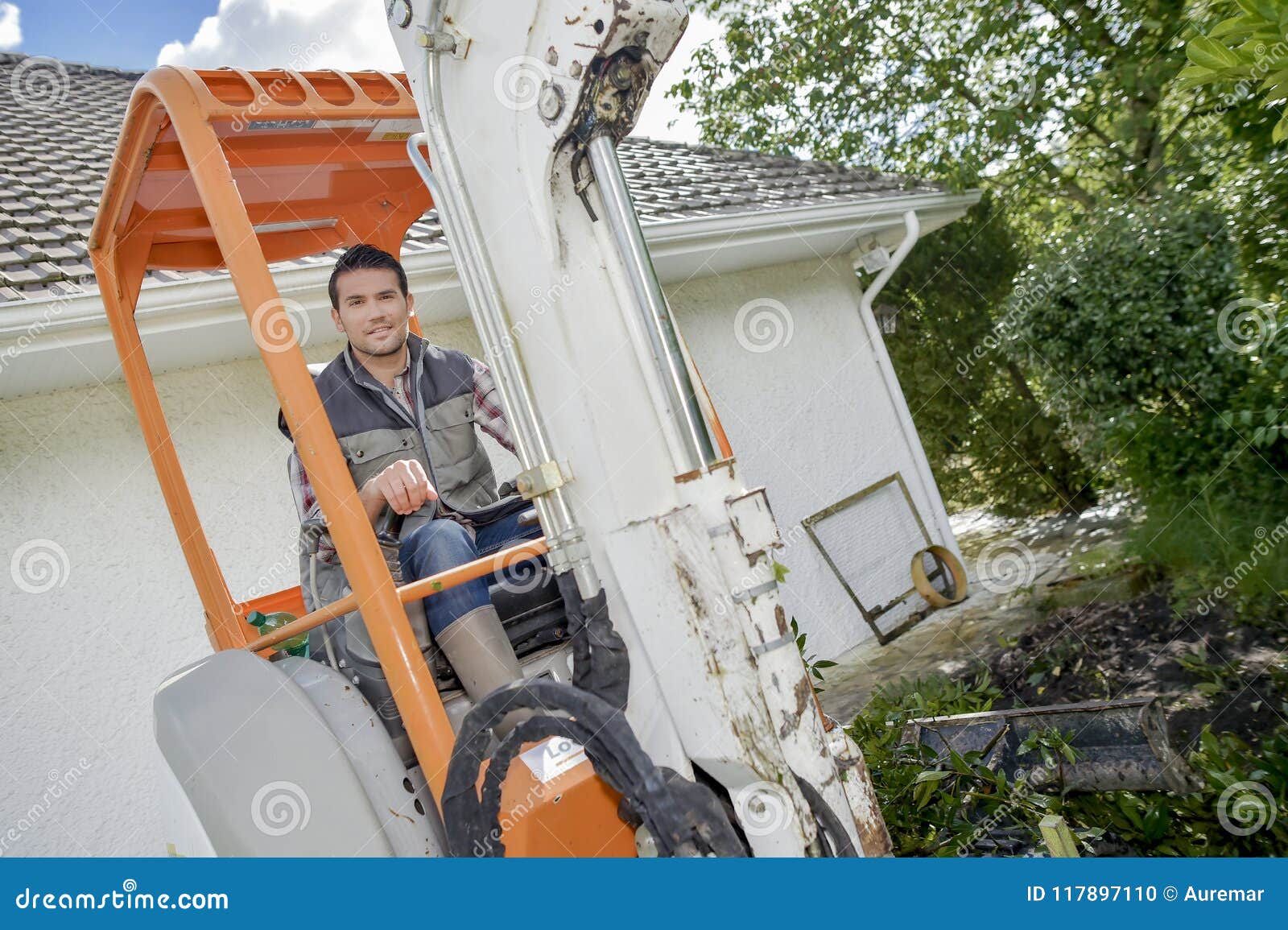 Operating a Heavy Equipment Stock Photo - Image of quick, operator ...