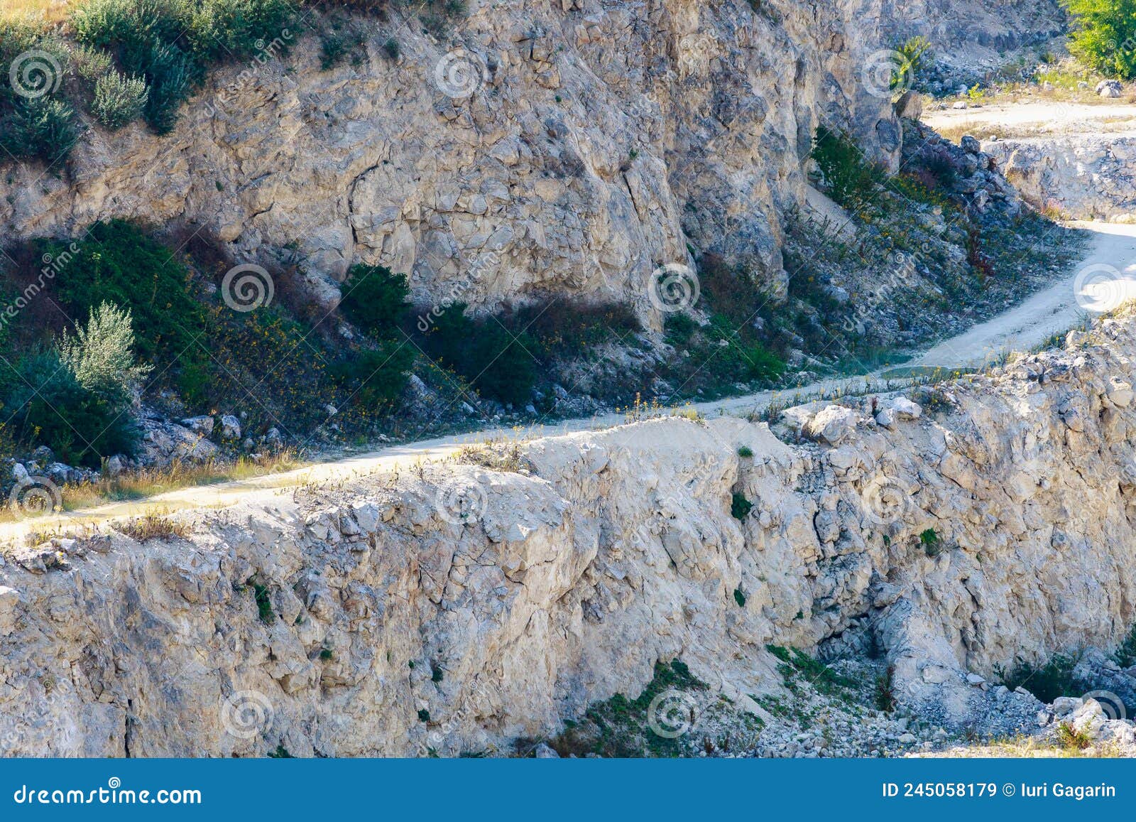 The Operating Huge Quarry for the Extraction of Stone. Natural ...