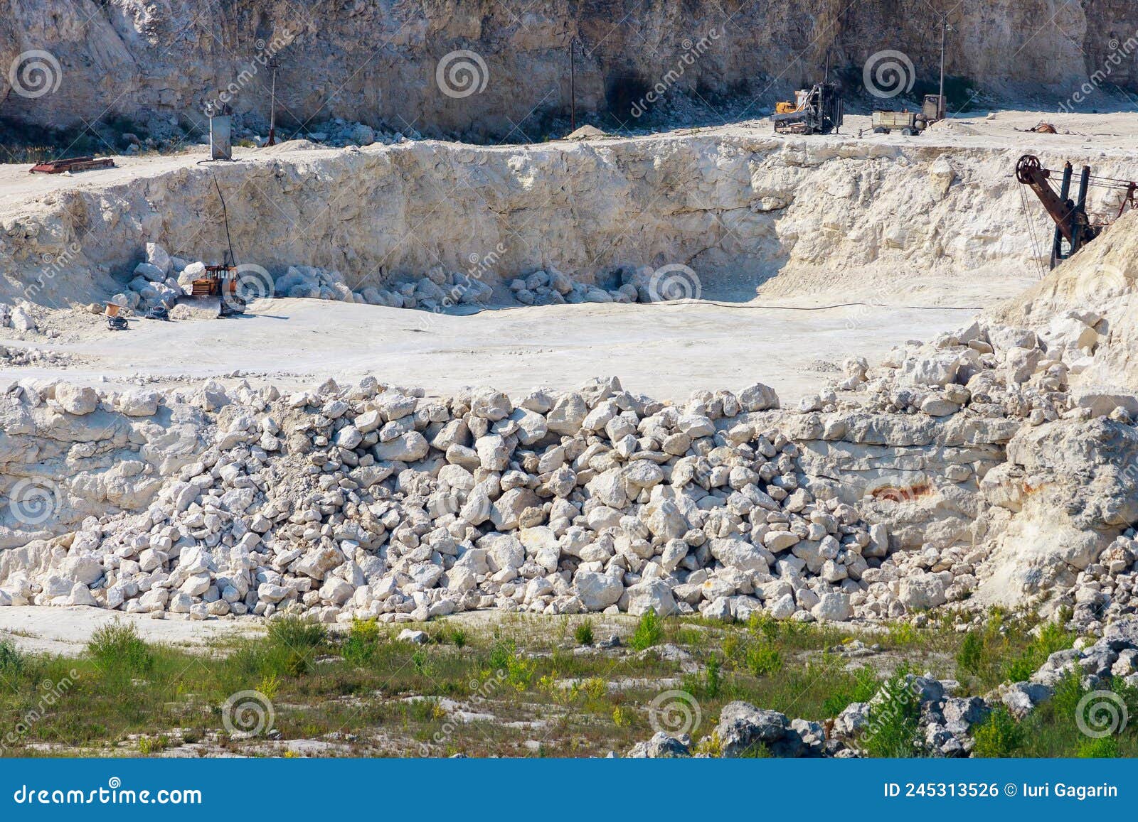The Operating Huge Quarry for the Extraction of Stone. Natural ...