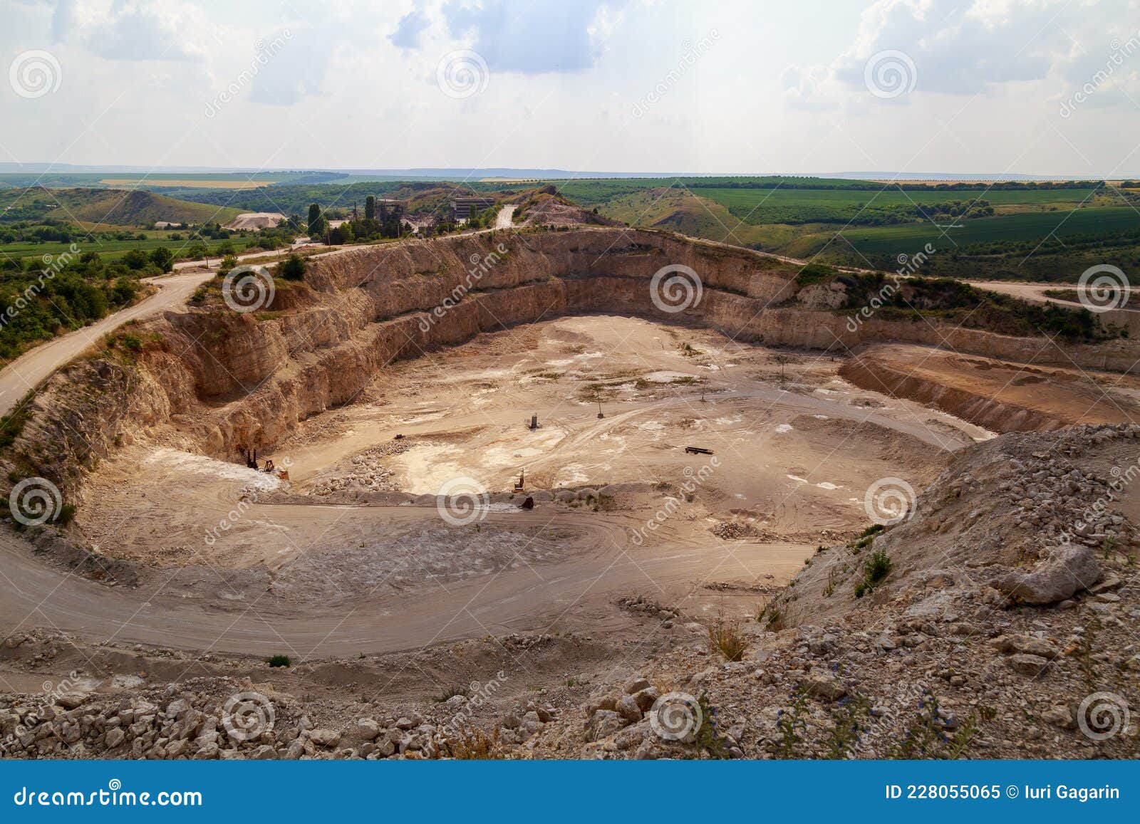 The Operating Huge Quarry for the Extraction of Stone. Natural ...