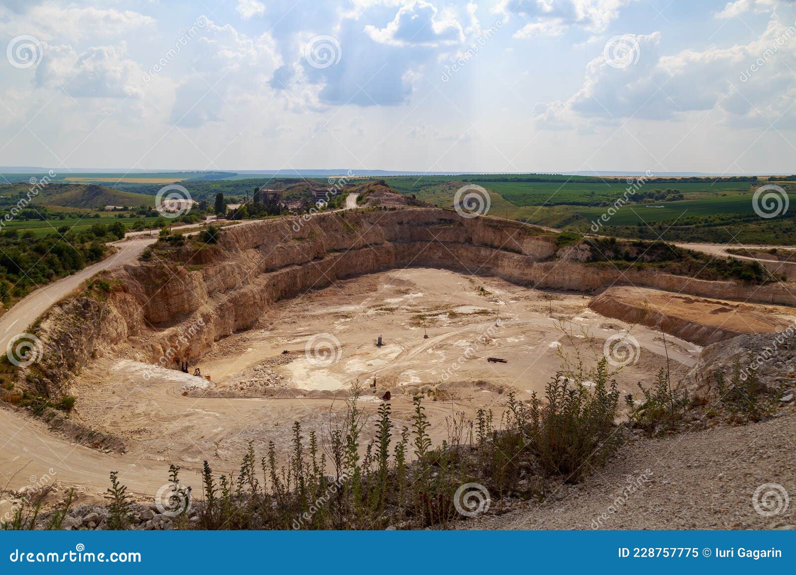 The Operating Huge Quarry for the Extraction of Stone. Natural ...