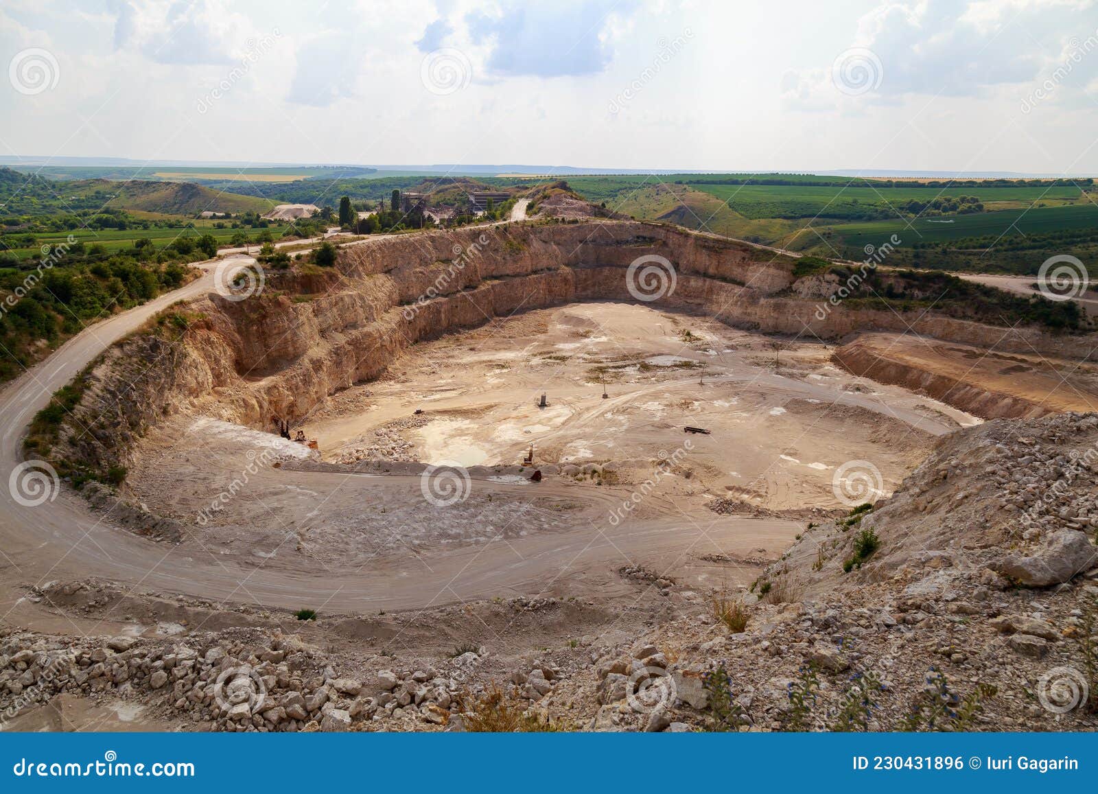 The Operating Huge Quarry for the Extraction of Stone. Natural ...