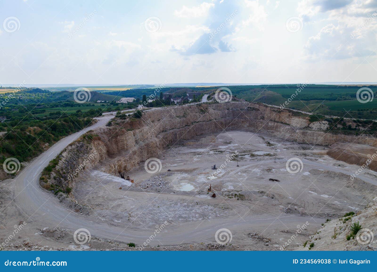 The Operating Huge Quarry for the Extraction of Stone. Natural ...
