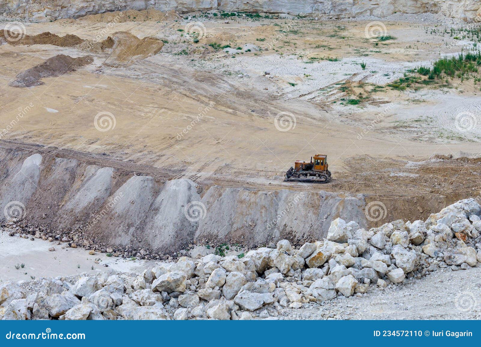 The Operating Huge Quarry for the Extraction of Stone. Natural ...