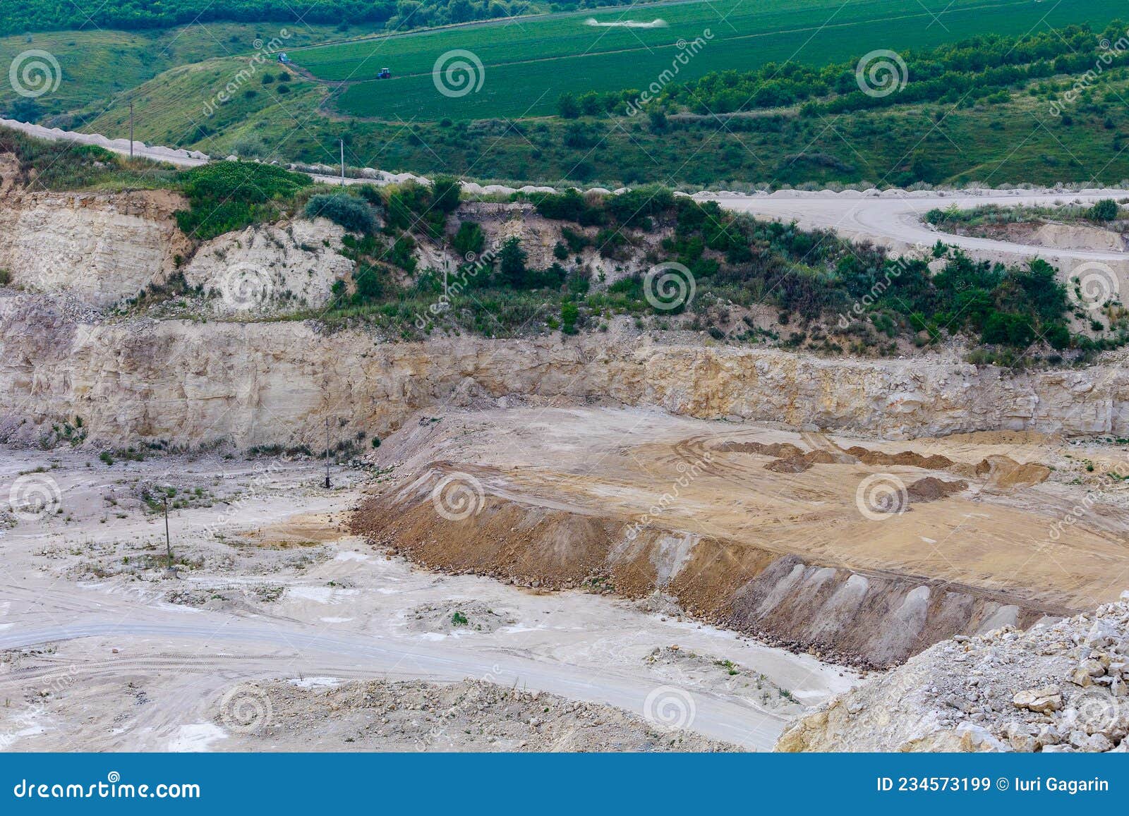 The Operating Huge Quarry for the Extraction of Stone. Natural ...