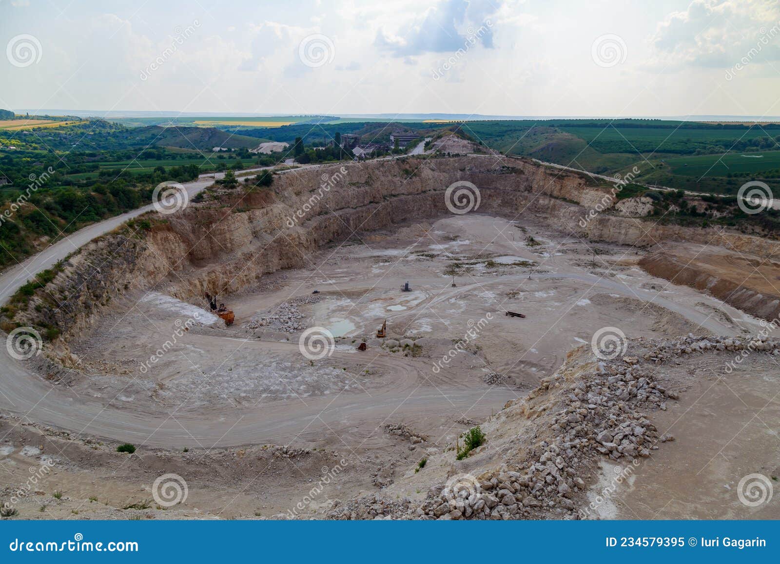 The Operating Huge Quarry for the Extraction of Stone. Natural ...
