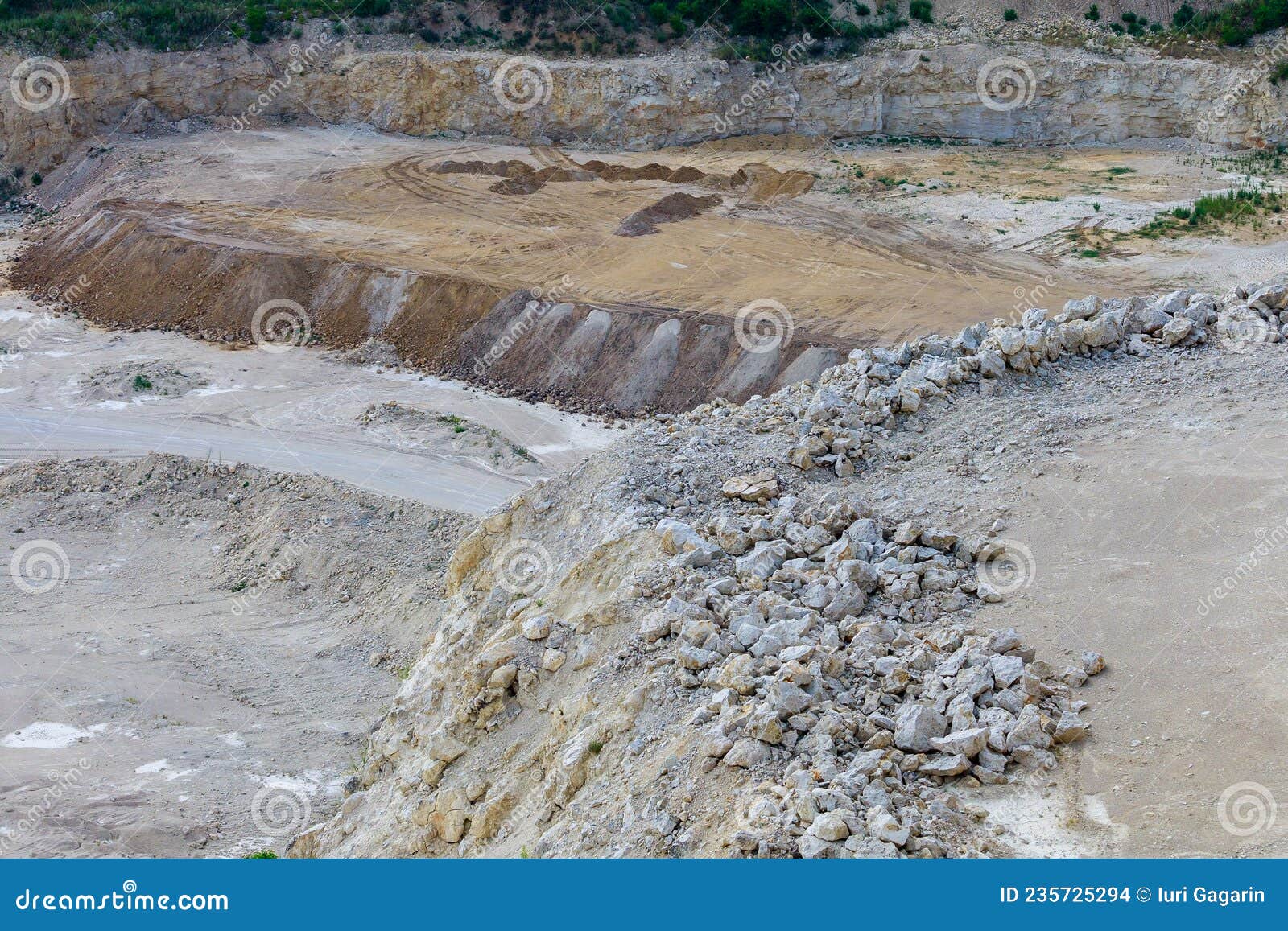 The Operating Huge Quarry for the Extraction of Stone. Natural ...