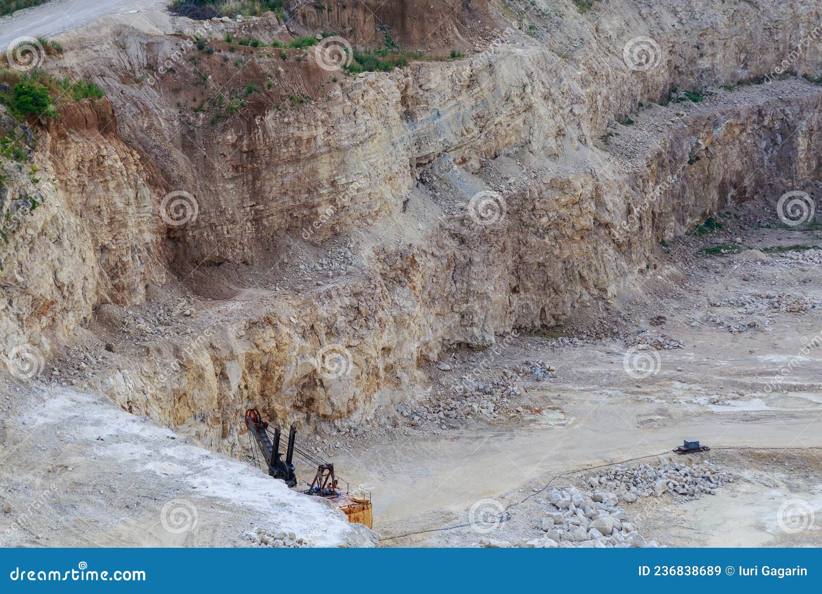 The Operating Huge Quarry for the Extraction of Stone. Natural ...