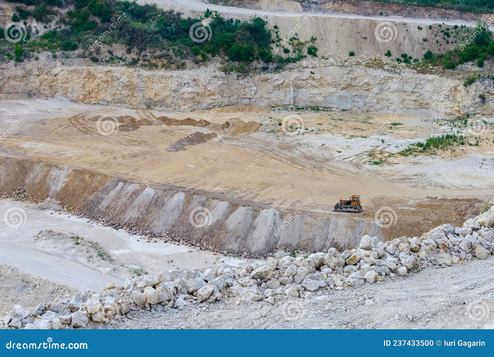 The Operating Huge Quarry for the Extraction of Stone. Natural ...
