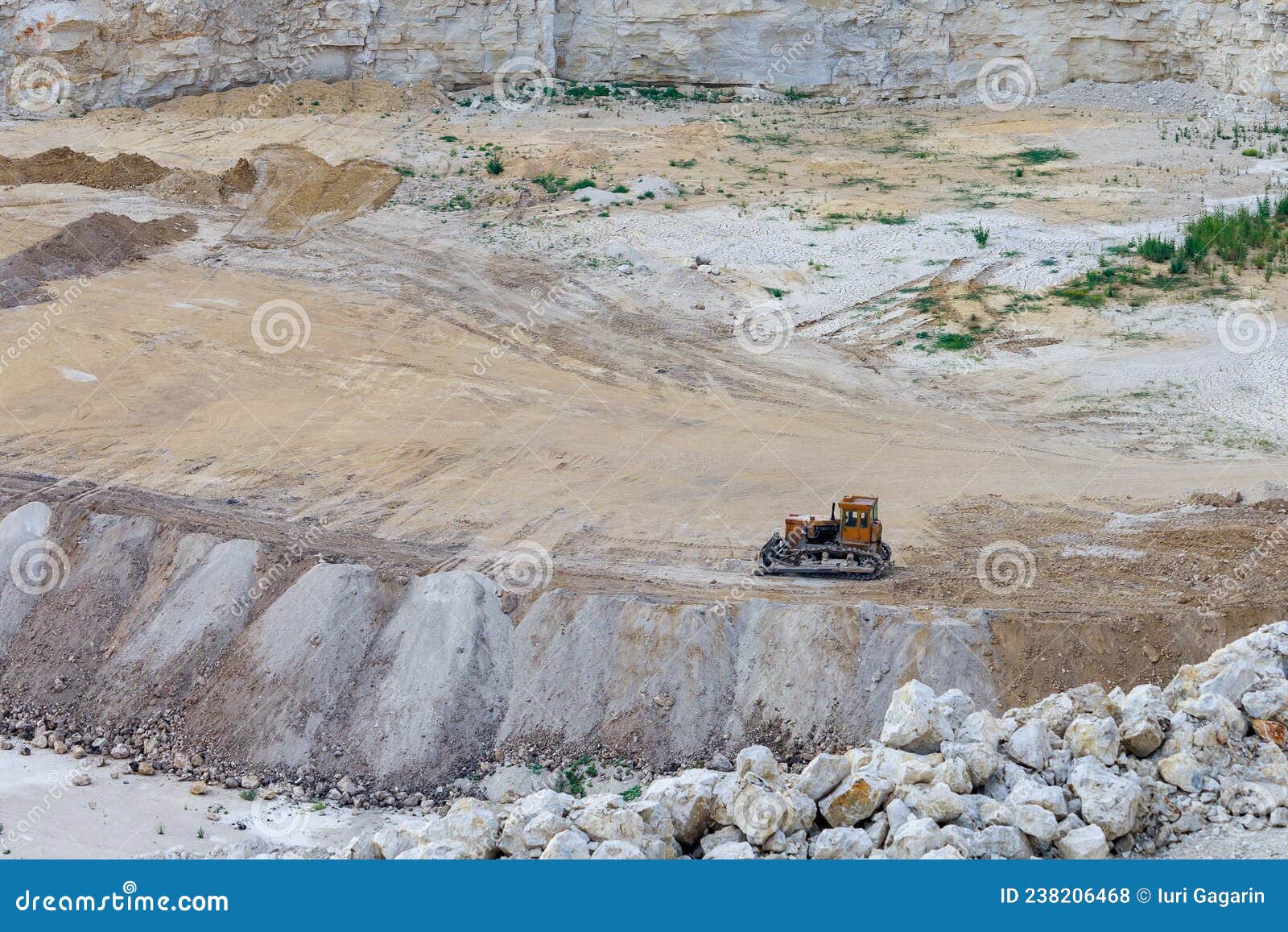 The Operating Huge Quarry for the Extraction of Stone. Natural ...