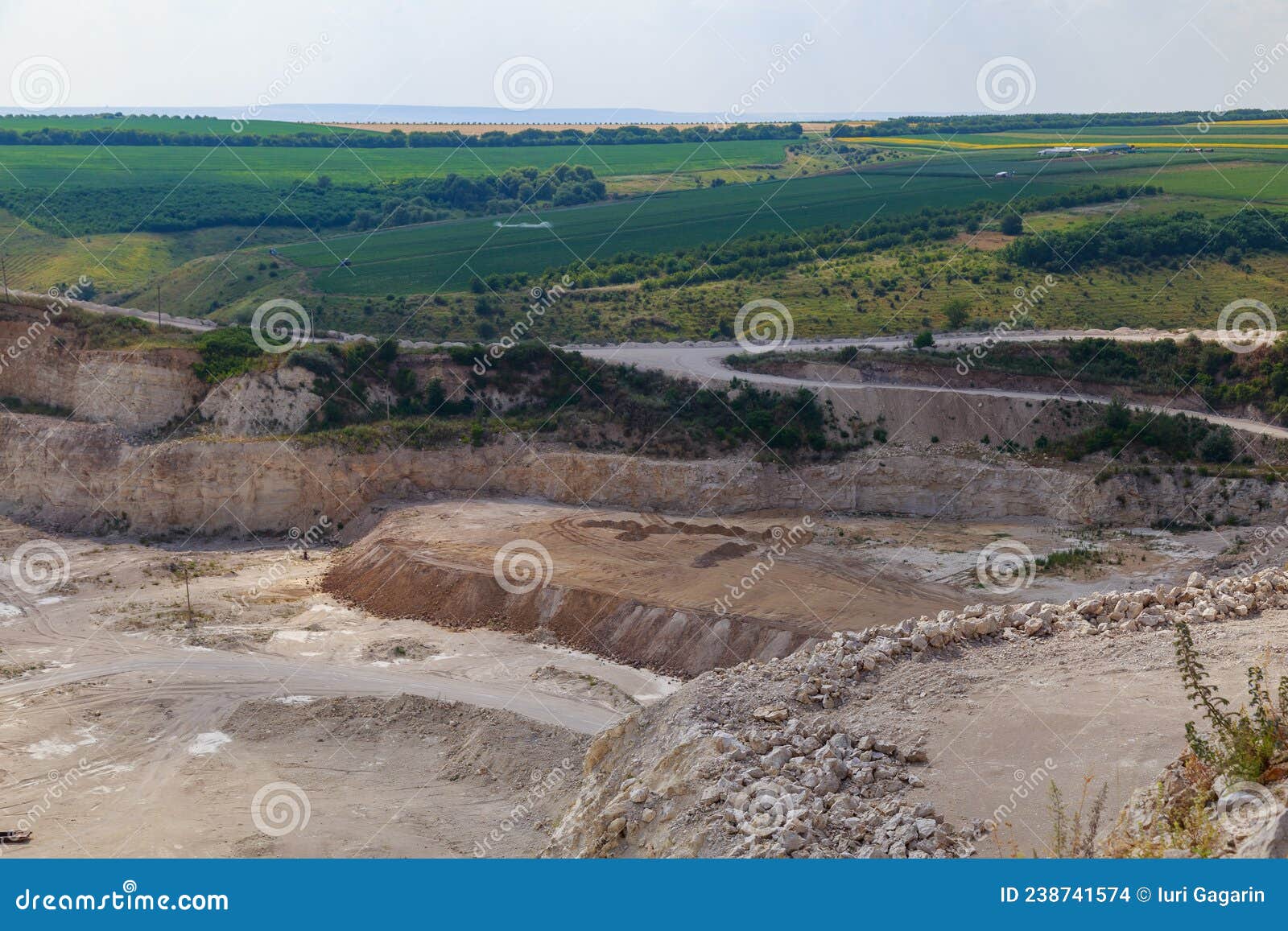 The Operating Huge Quarry for the Extraction of Stone. Natural ...
