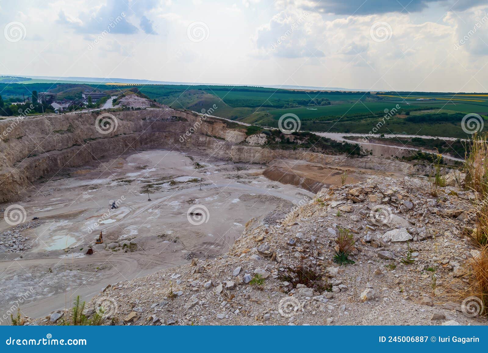 The Operating Huge Quarry for the Extraction of Stone. Natural ...