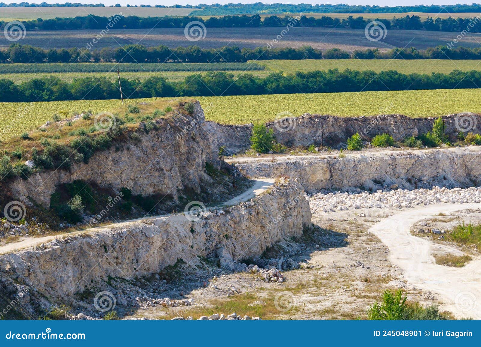 The Operating Huge Quarry for the Extraction of Stone. Natural ...