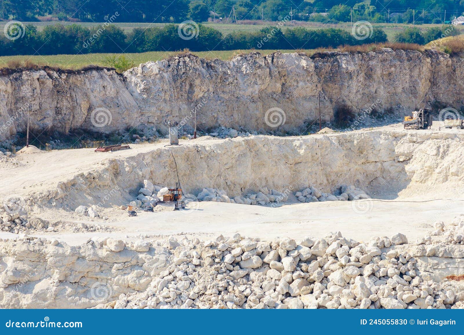 The Operating Huge Quarry for the Extraction of Stone. Natural ...