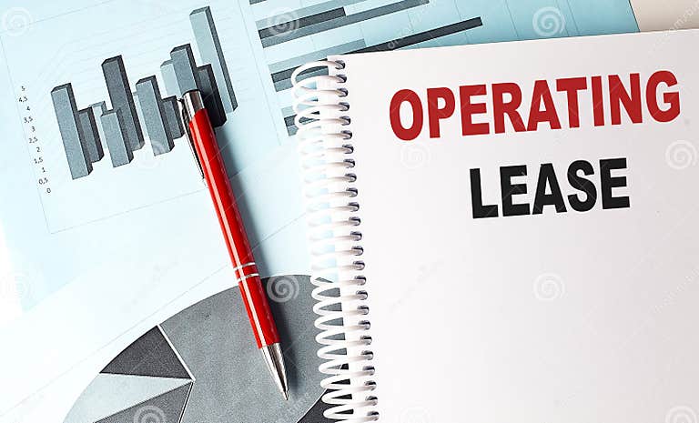 OPERATING LEASE Text on Notebook on Chart Background Stock Image ...