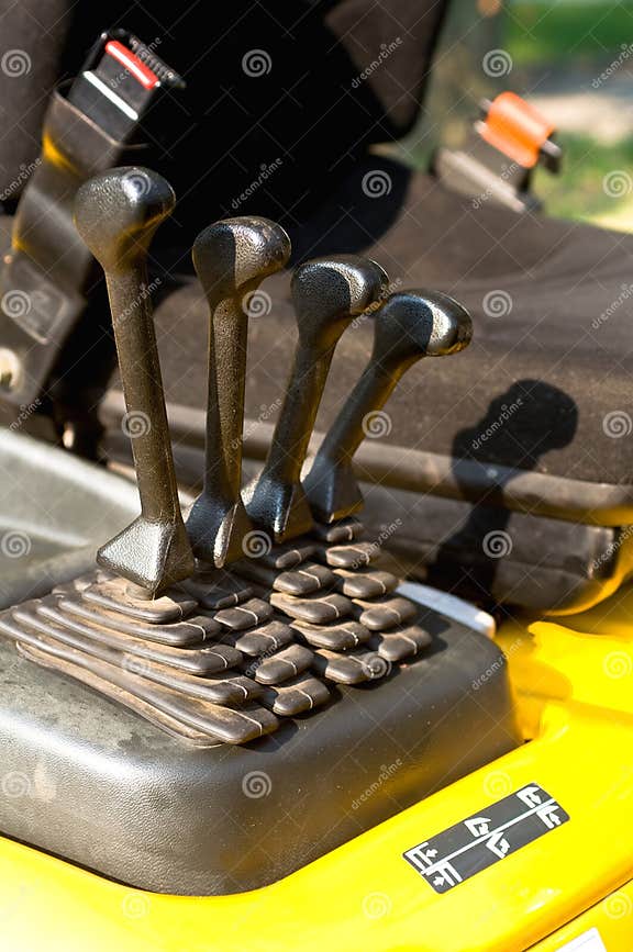 Operating Levers on a Forklift Truck Stock Image - Image of industry ...