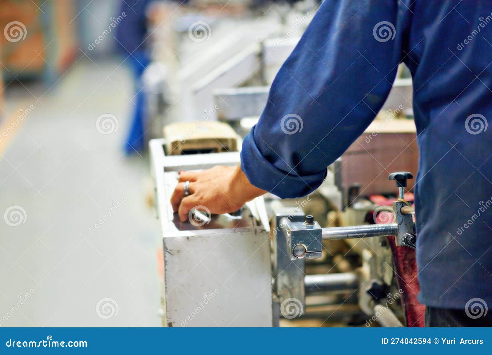 Operating the Machine with Accuracy. Cropped Image of a Factory Worker ...