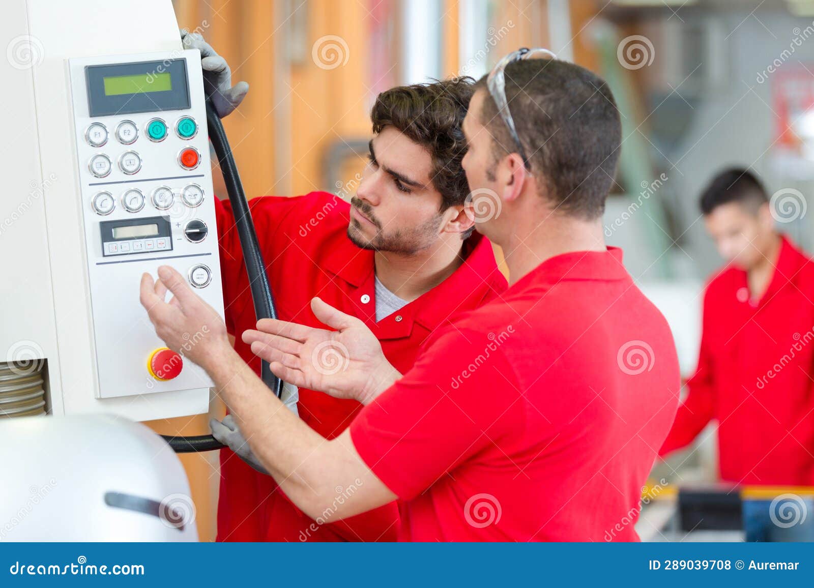 Operating Machine in Factory Workshop Stock Photo - Image of lathing ...
